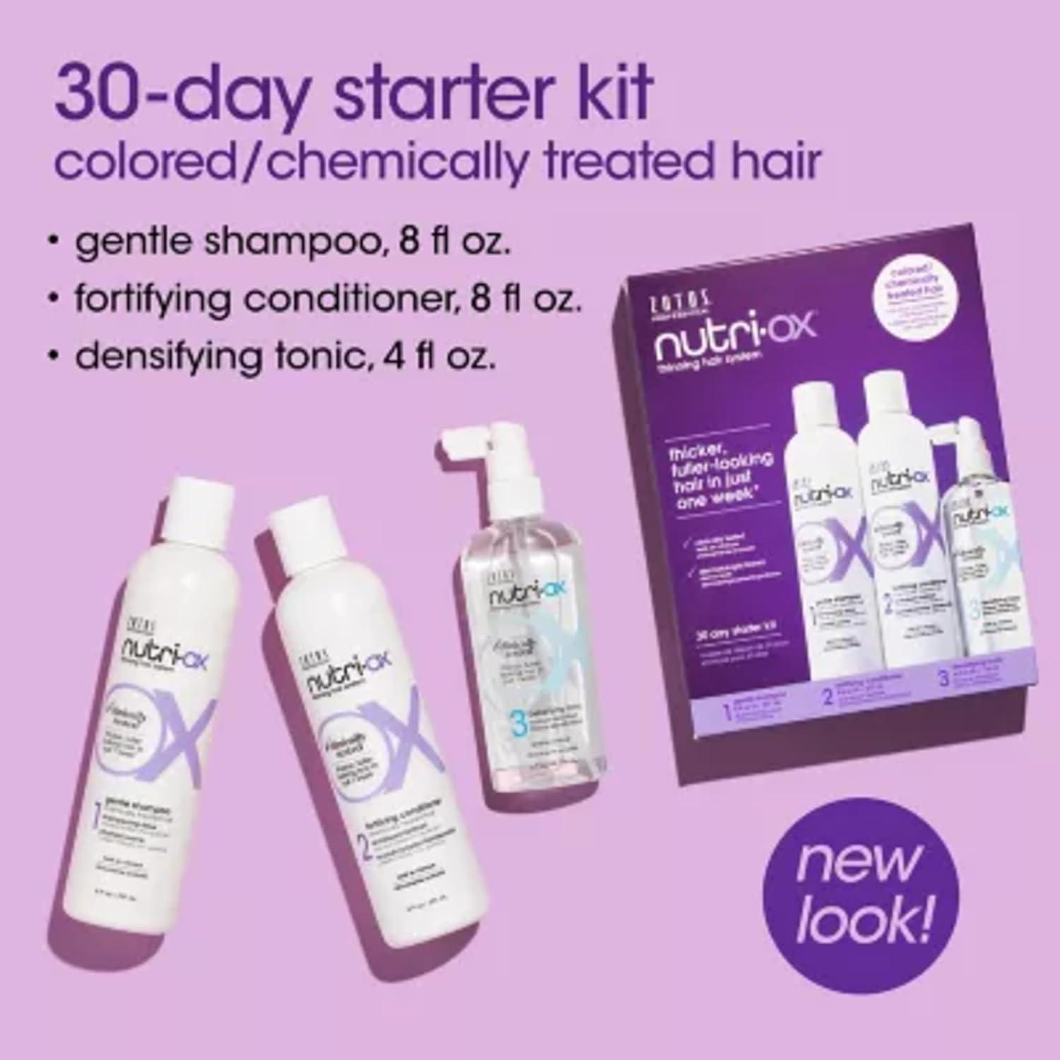 NUTRI-OX Starter Kit for Color-Treated Thinning Hair - Thicker Fuller ...