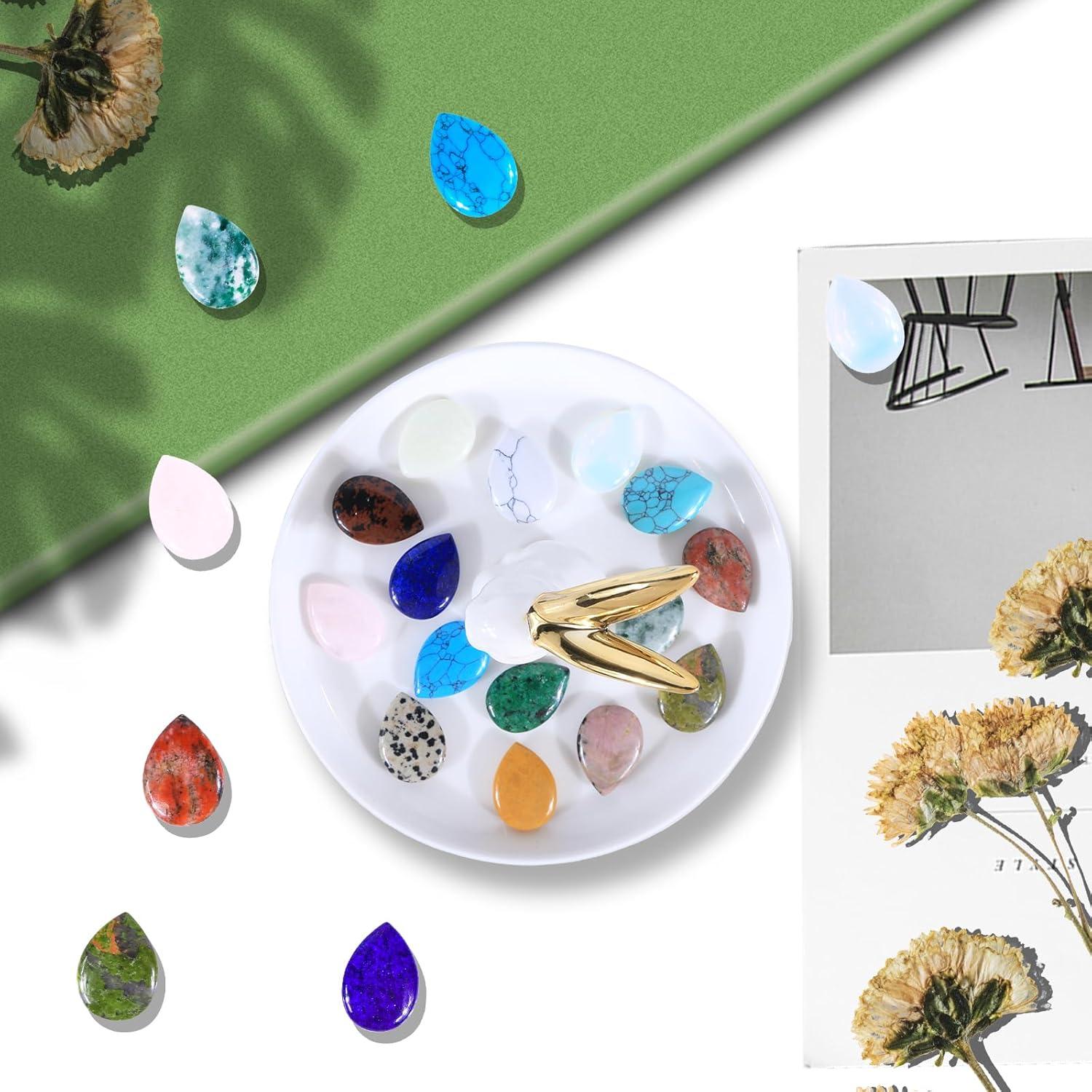 Natural Drop Crystal Set - 15 Healing Gemstones for Chakra Therapy ...