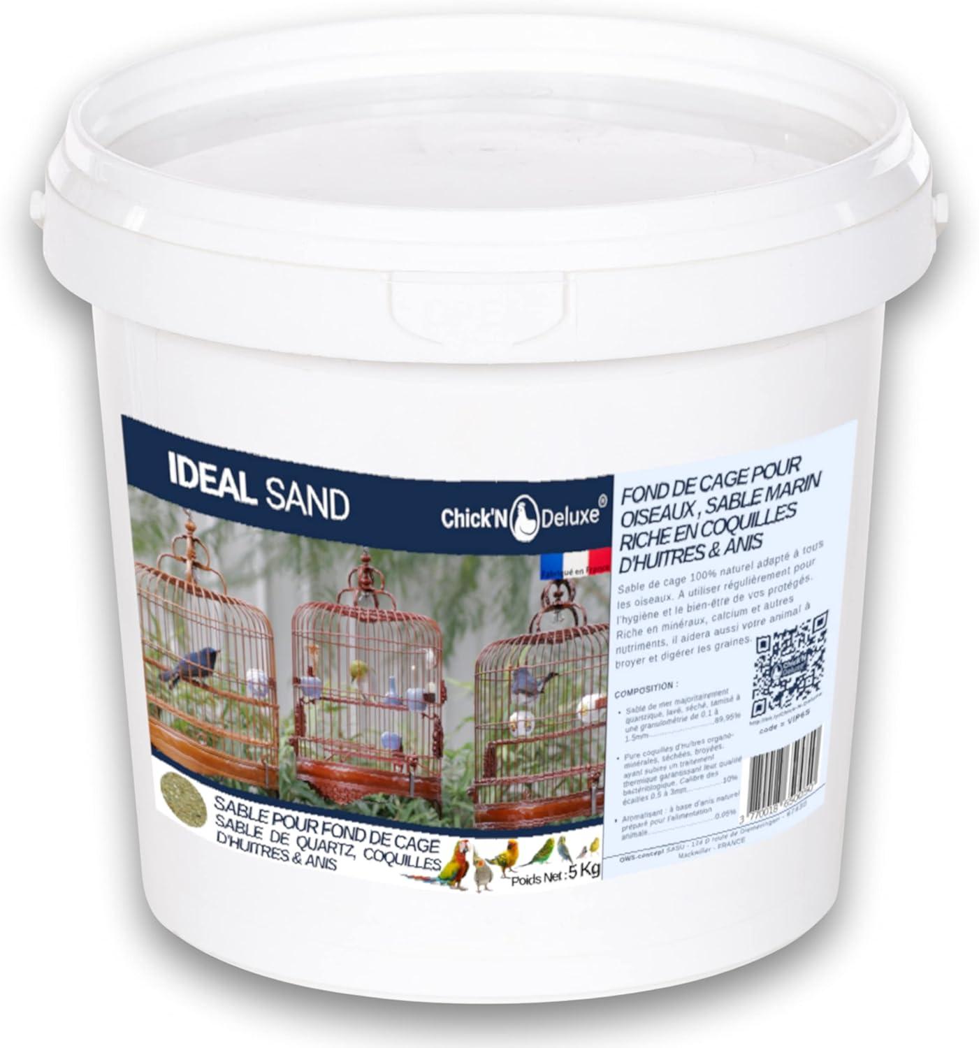 Chickn Deluxe Ideal Sand 5kg Premium Bird Cage Sand for Healthy Birds ...