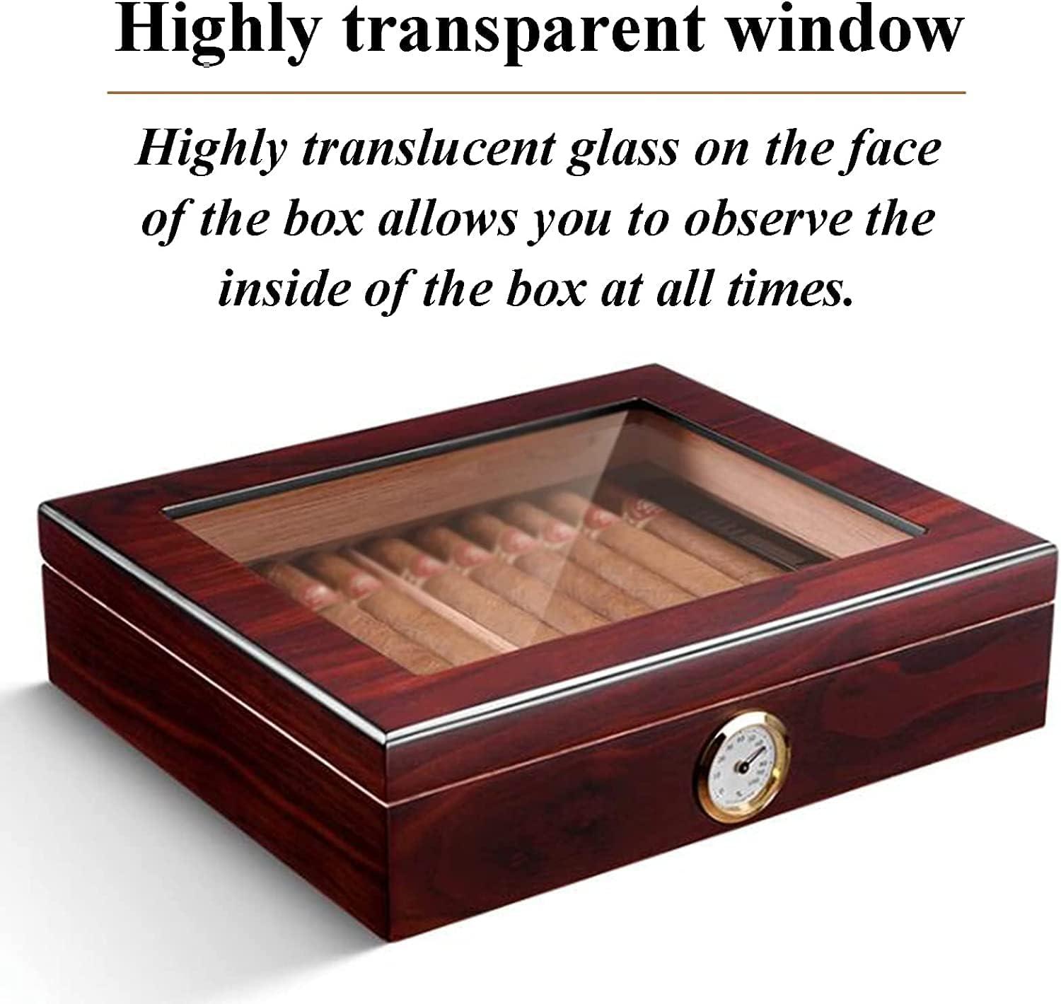 Cigar Boxs Humidors Cigars Case Glass Top Cigar Desktop Box Cehumidors ...