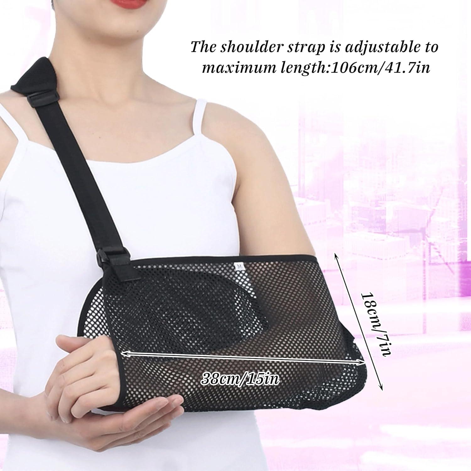 Botuk Adjustable Arm Sling - Lightweight Breathable Mesh Support for ...