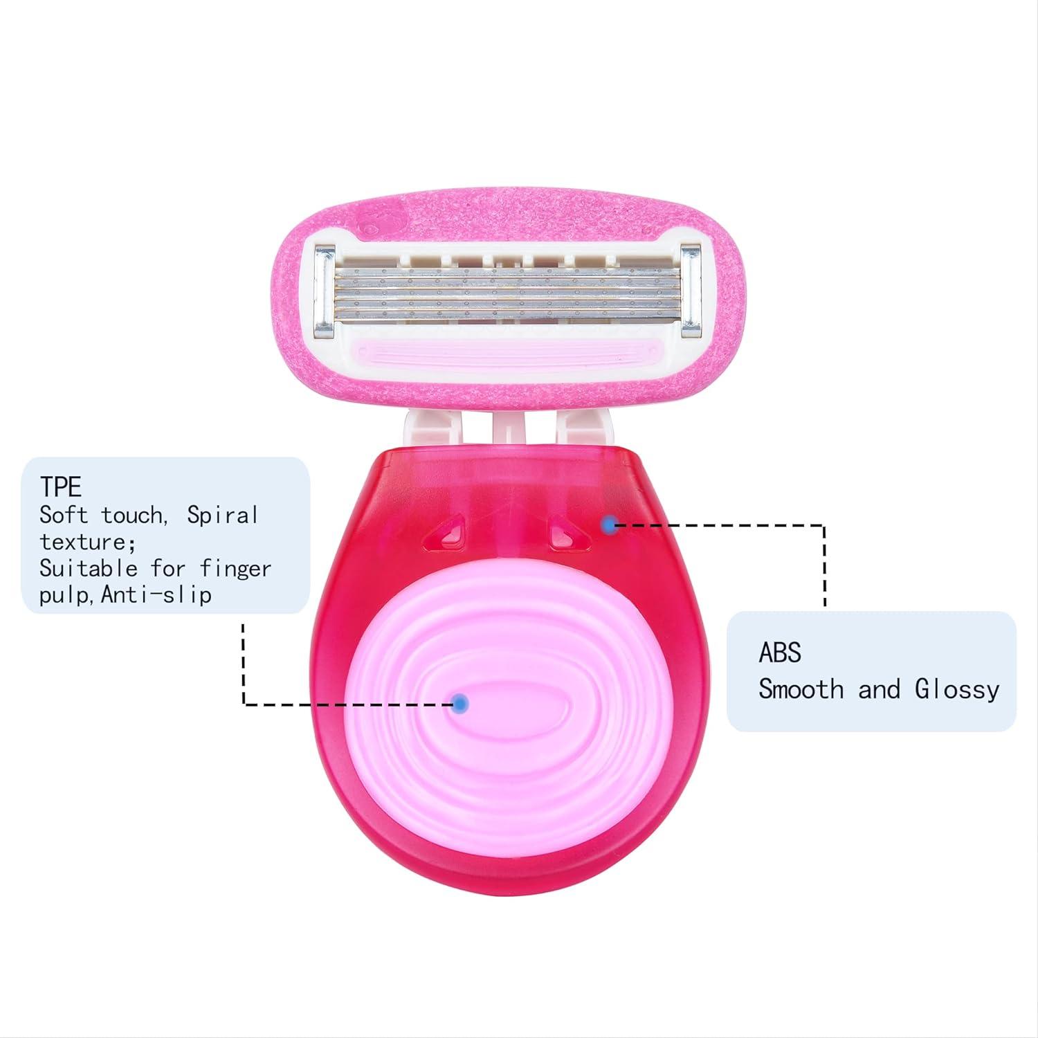 Mini 5 Blade Women's Disposable Razor with Travel Case - Extra Smooth ...