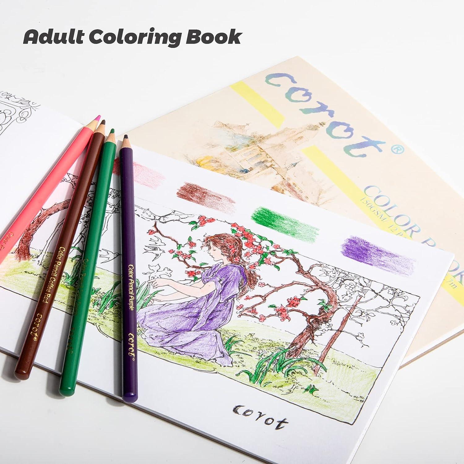 Corot 80pcs Drawing Kit with 3-Color Sketch Book - Painting Set for ...