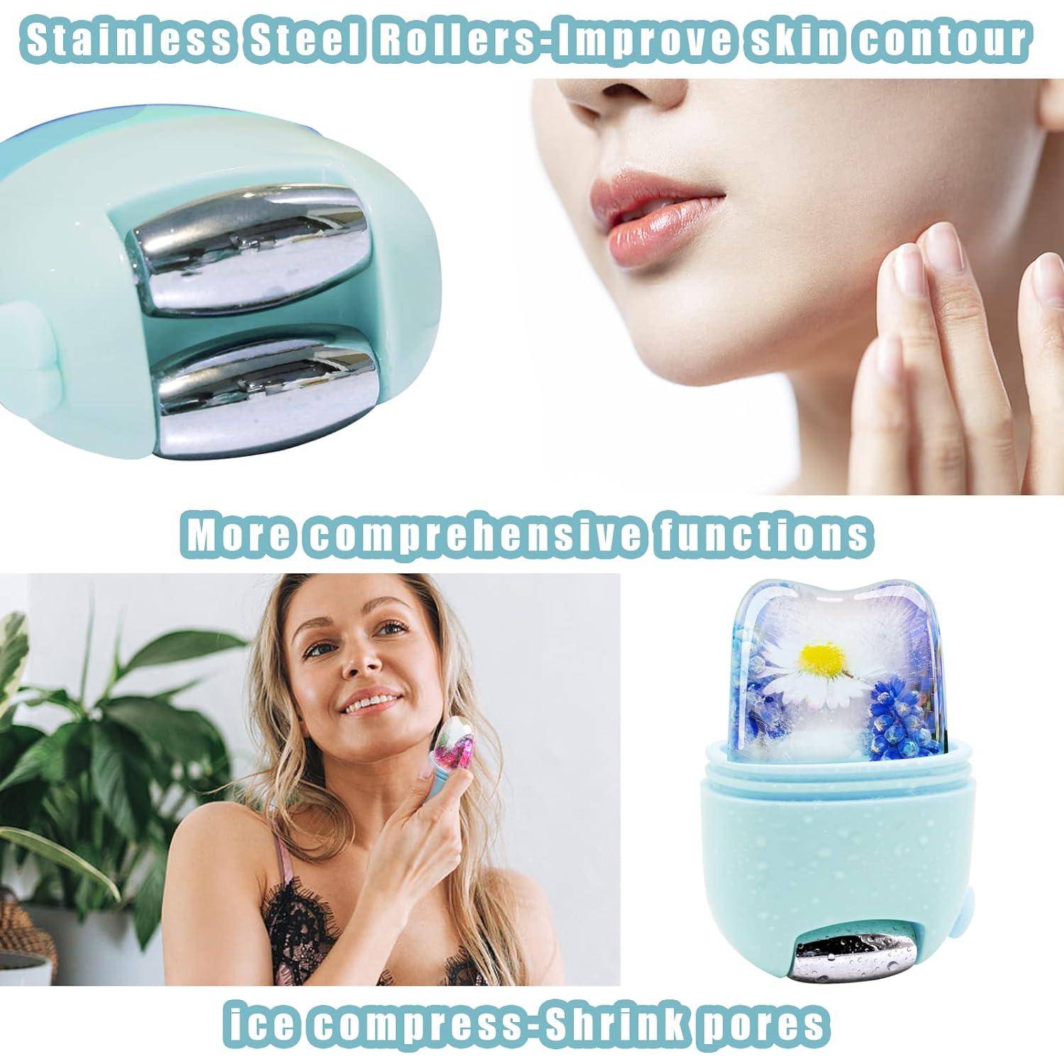 EDSONWADE Ice Roller for Face and Eyes - Natural Skin Tightening Tool ...