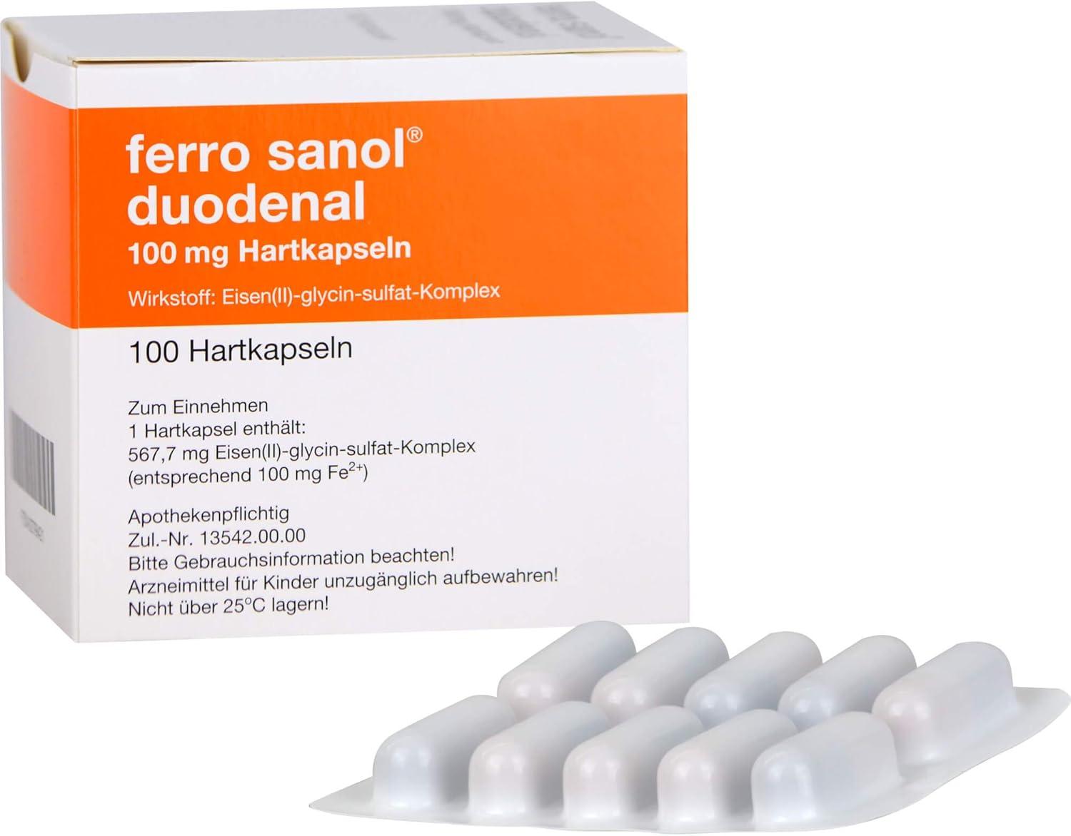 Buy FERRO SANOL Duodenal Hard Capsules with MSR Coated Pellets - 100 ...