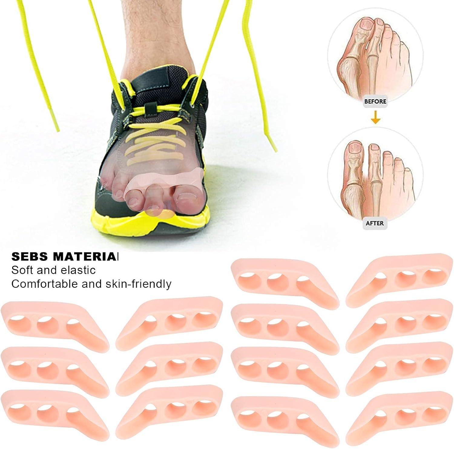 7 Pairs 3 Hole Toe Spacers - SEBS Toe Separators for Overlapping Toes ...