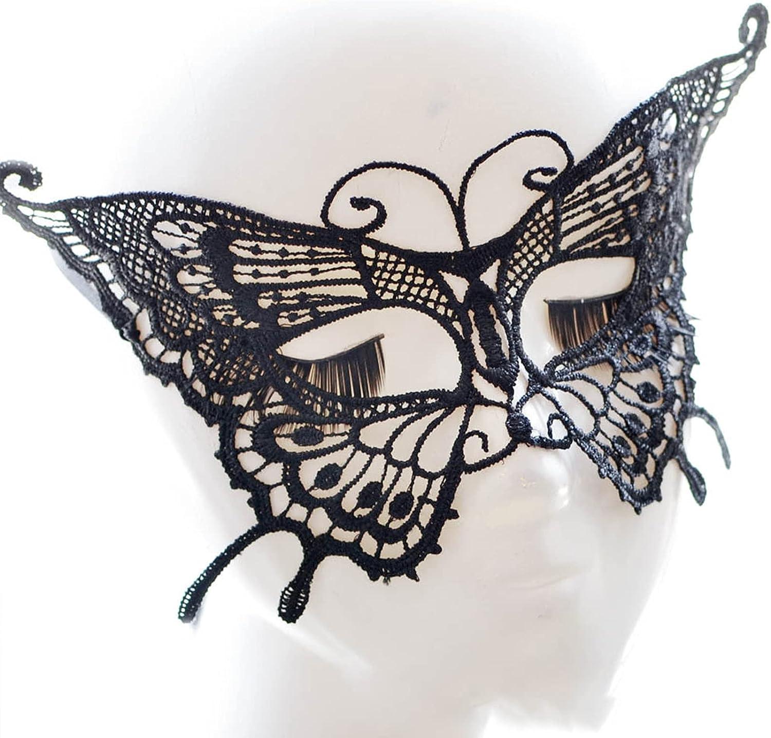 Halloween Butterfly Antenna Headband Set - Masquerade Lace Masks for ...