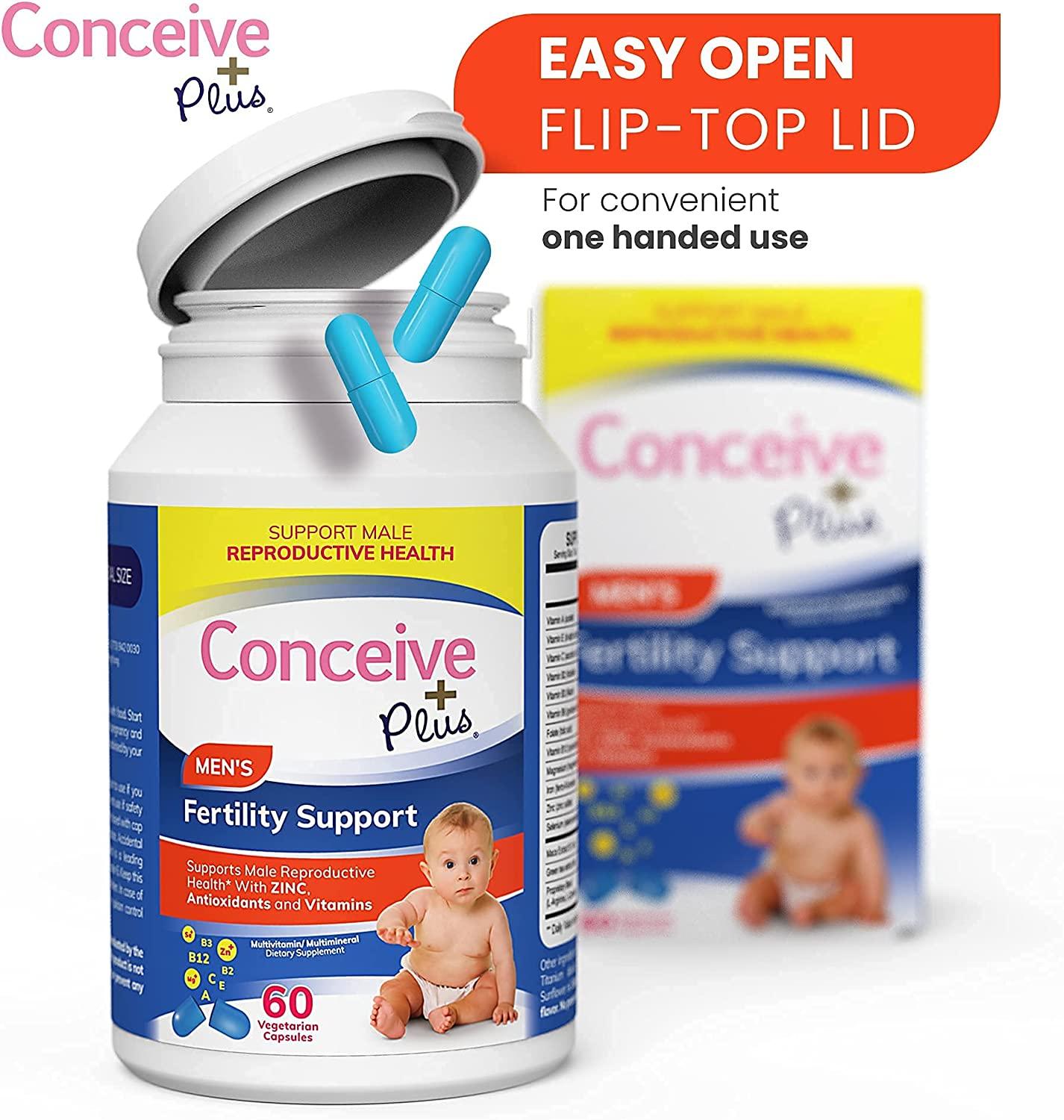 Conceive Plus Men's Fertility Support - Male Fertility Supplement 60 ...