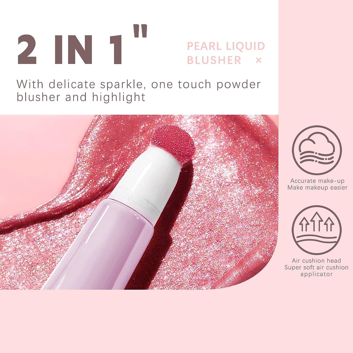 HOSAILY Liquid Blush Beauty Wand - Shimmer Blush Stick for Cheeks ...