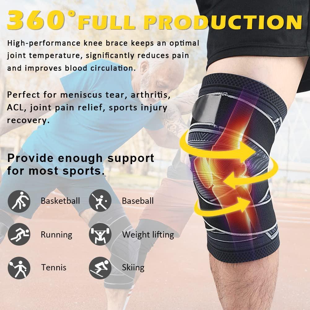 Beister Knee Compression Sleeves with Adjustable Straps - Professional ...