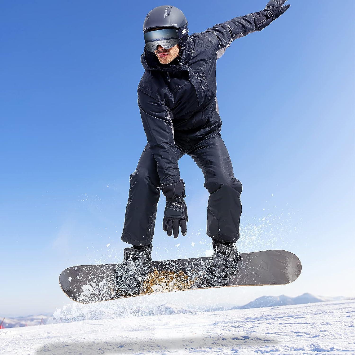 FREE SOLDIER Men's Insulated Waterproof Snow Bibs Ski Overalls Large/32 ...
