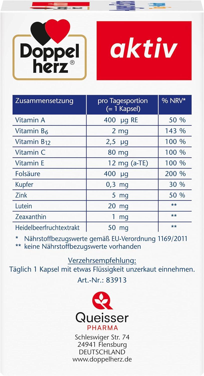 Doppelherz Augen Extra Day & Night - 90 Capsules with Lutein Zeaxanthin ...