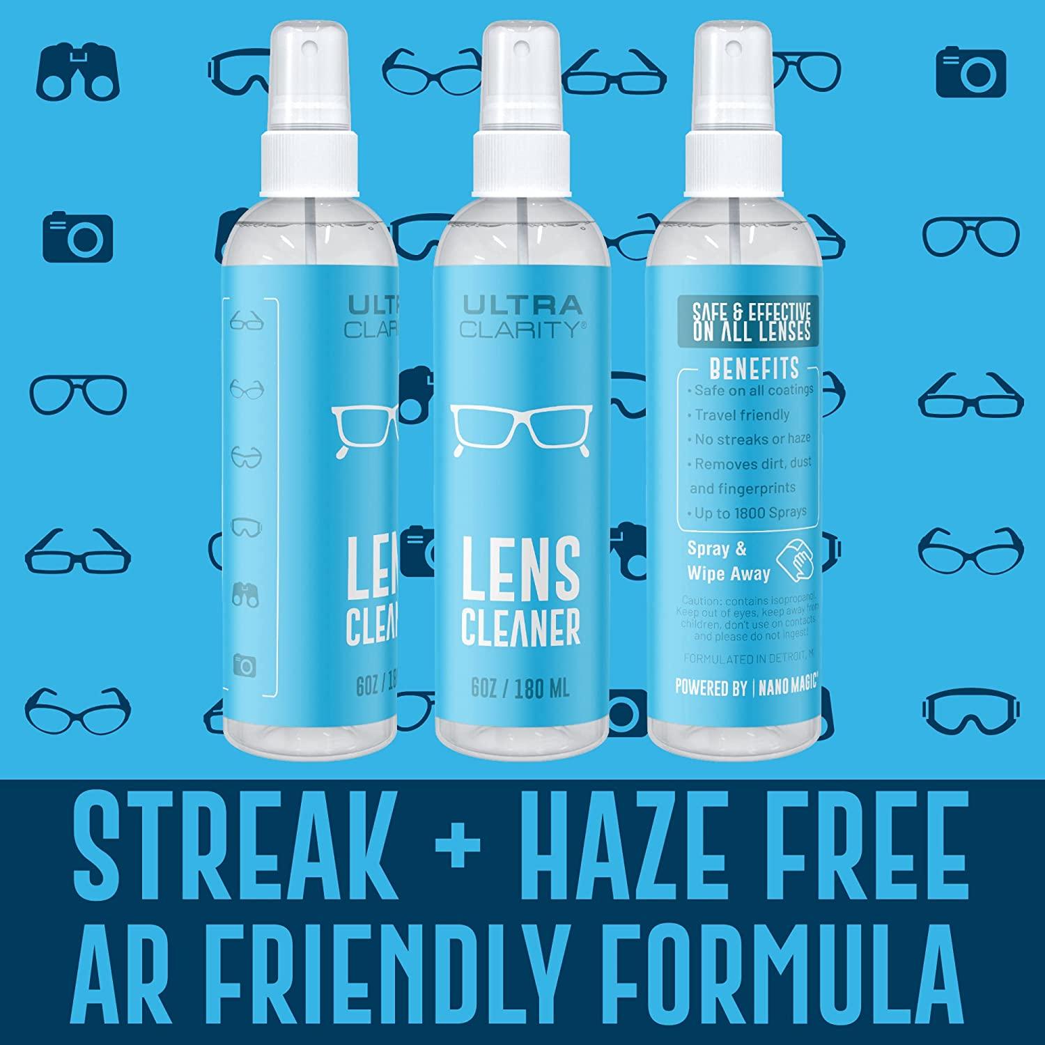 ULTRA CLARITY Eyeglass Lens Cleaning Spray 3-Pack - Professional Grade ...