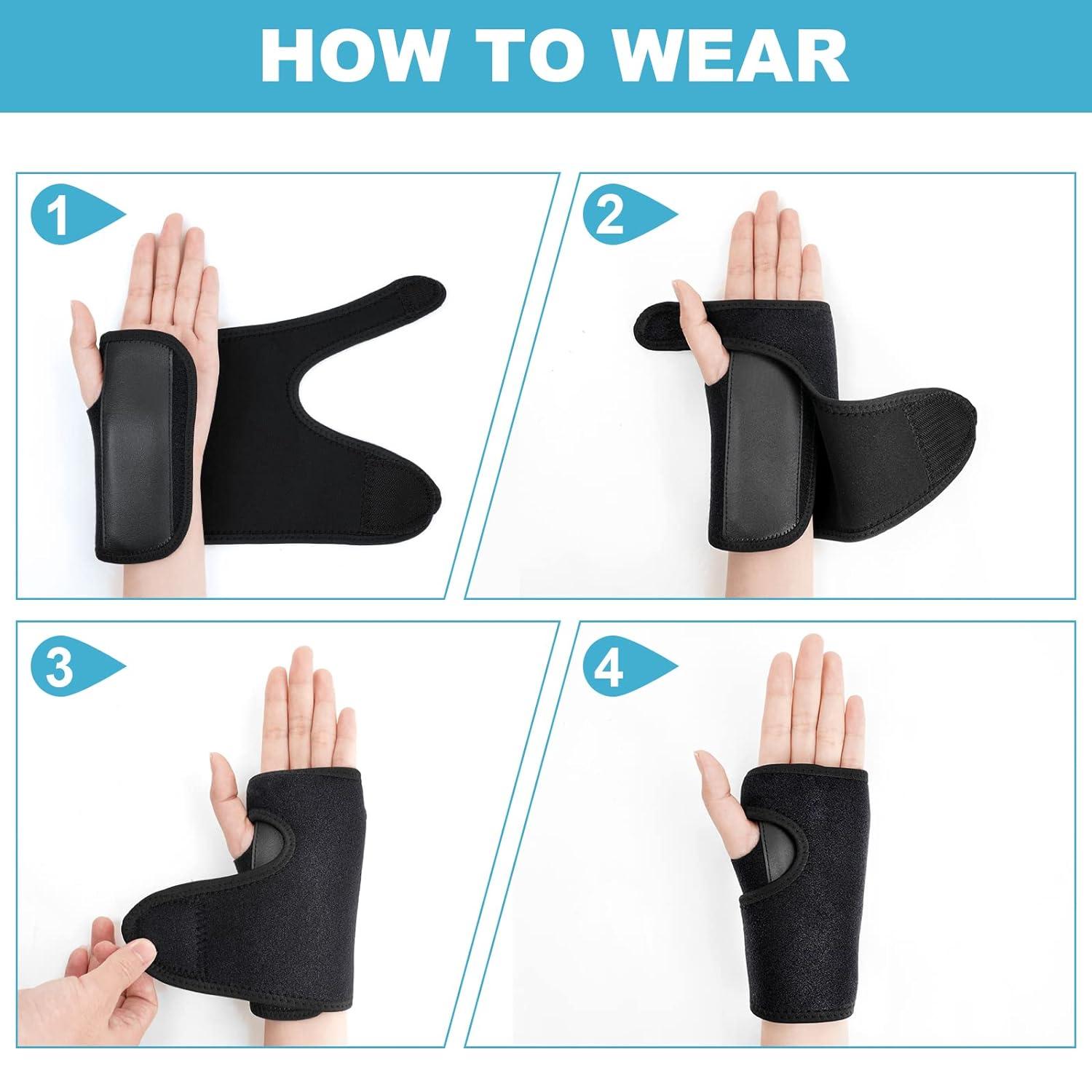 ACWOO Adjustable Wrist Strap Compression Splint - Left Hand Support for ...