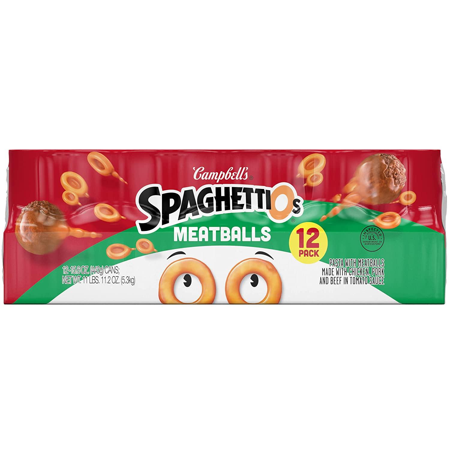 SpaghettiOs Canned Pasta with Meatballs Healthy Snack for Kids and ...