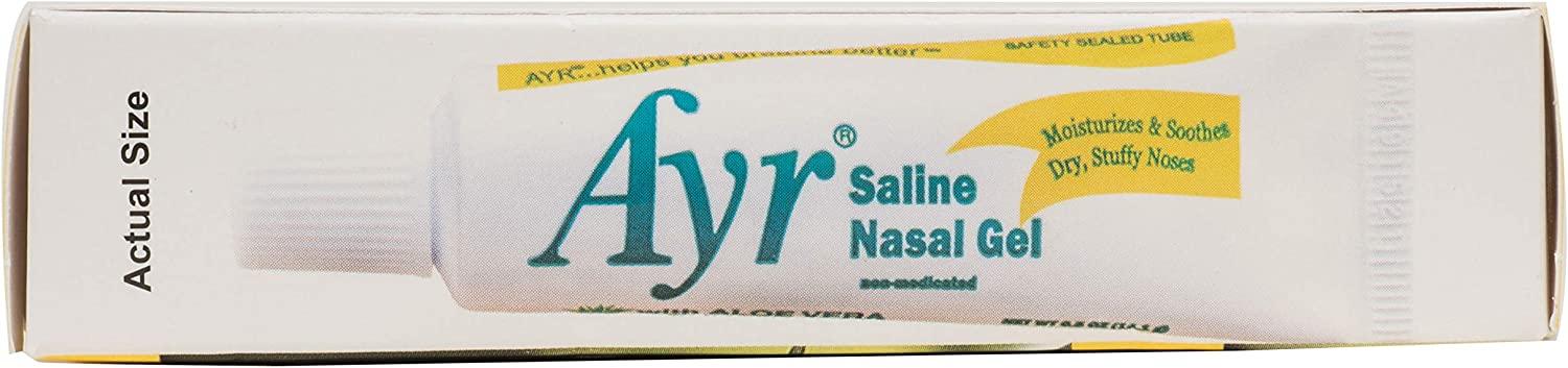 Ayr Saline Nasal Gel with Soothing Aloe 0.5oz Tube - Fast Relief for ...