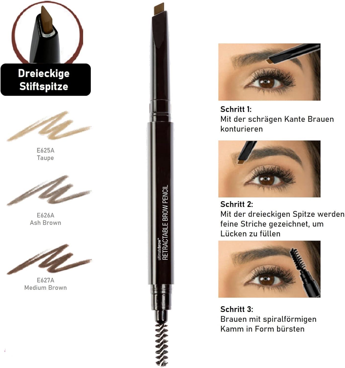 Wet n Wild Ultimate Brow Retractable Pencil - Medium Brown | Triangular ...