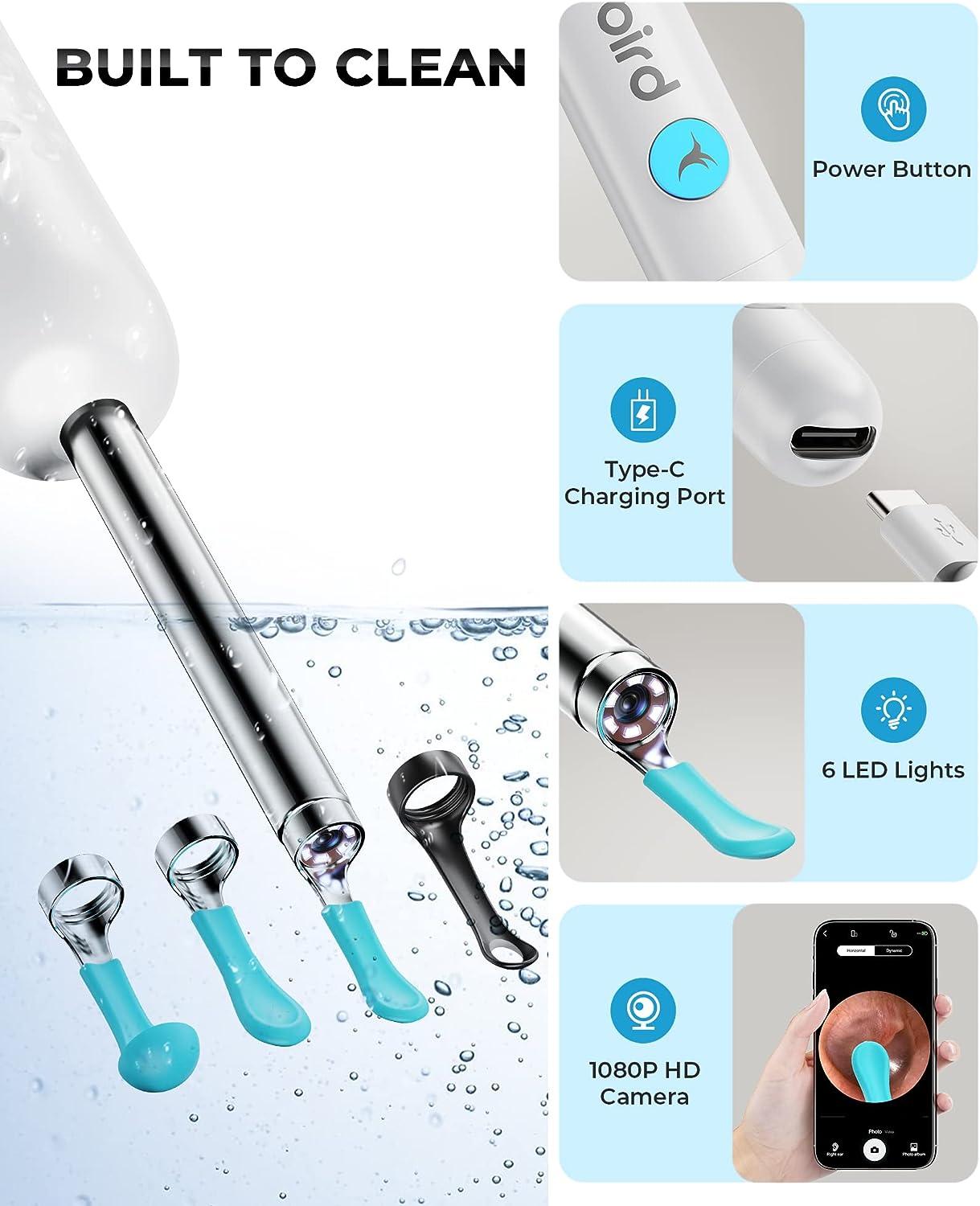 Ear Wax Removal Tool Camera - Wireless Otoscope with 1080P HD Camera ...