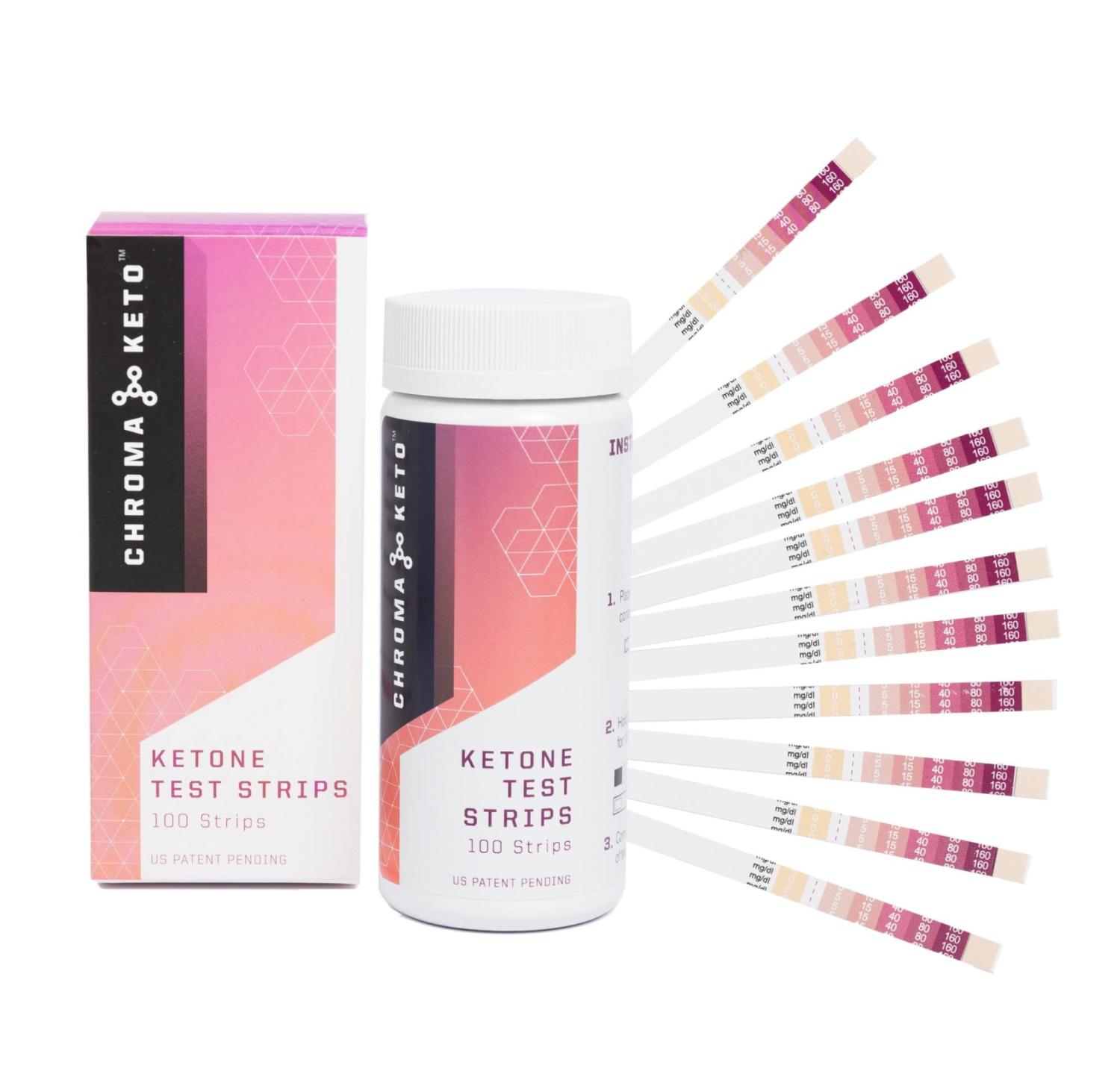 Chroma Keto Ketone Testing Strips - Accurate Urinalysis for Ketosis ...