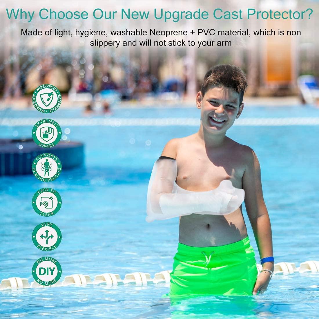 Child Arm Waterproof Cast Cover - Reusable Protector for Shower, Keeps ...