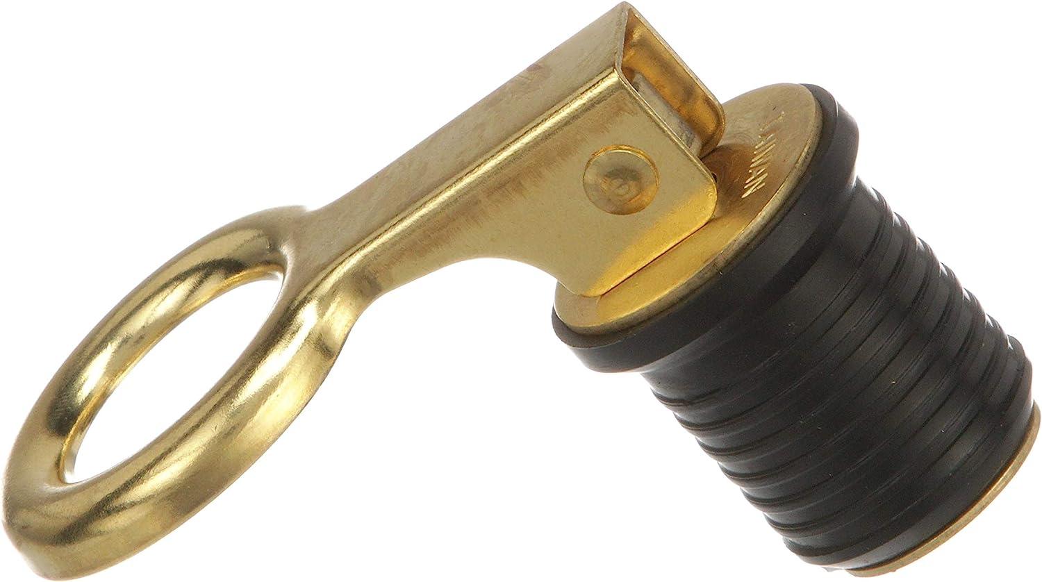Attwood 7524A7 Snap-Handle Drain Plug - 1 Diameter, Brass Handle ...