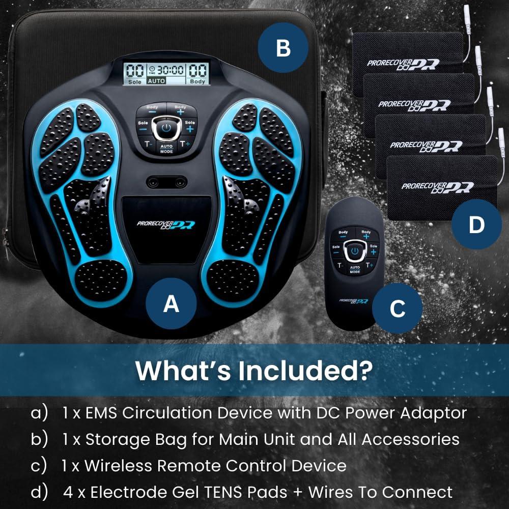 ProRecover EMS Foot Massager & Tens Machine for Pain Relief & Muscle ...