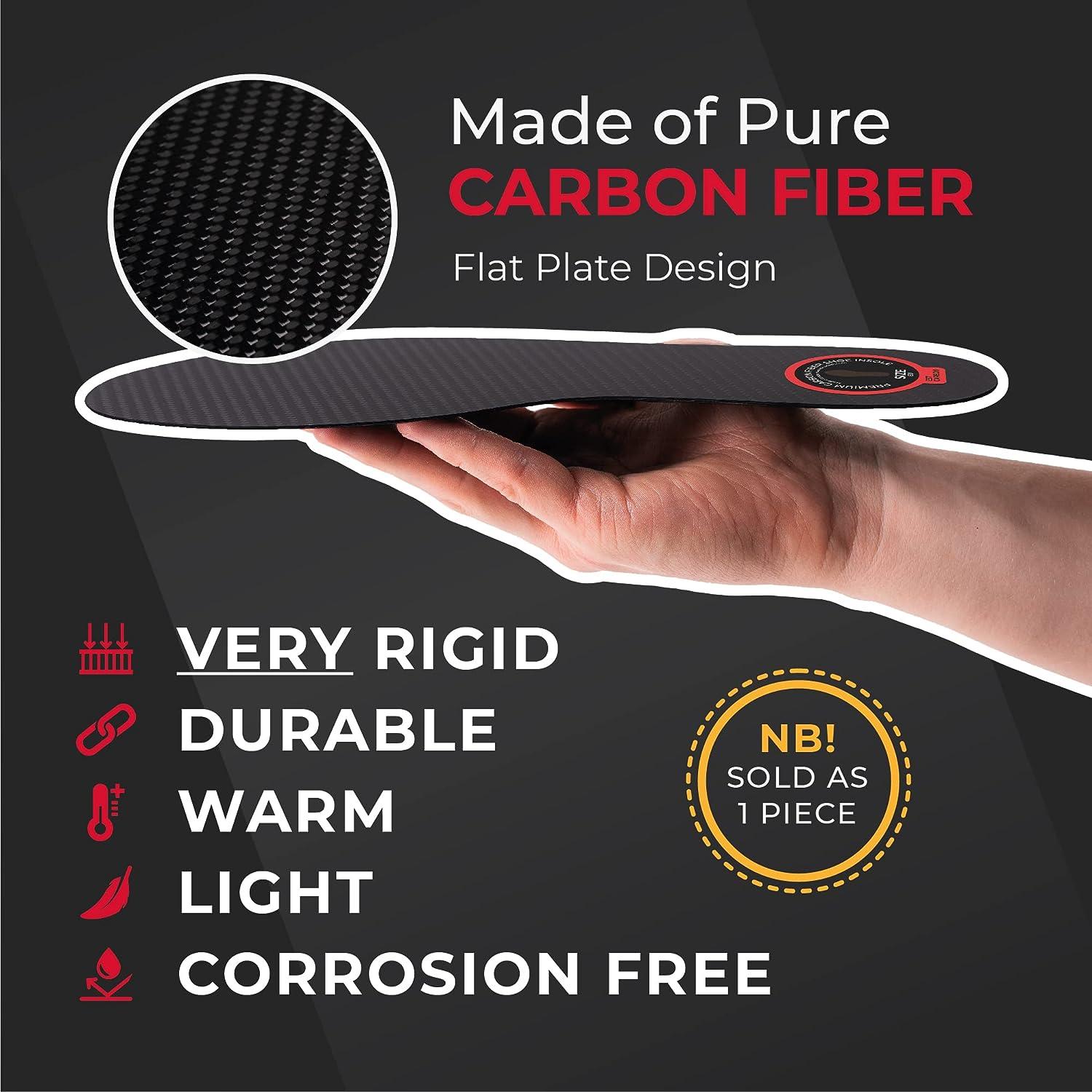 Carbon Fiber Insole 1pc | Rigid Insert for Foot Injury Relief ...