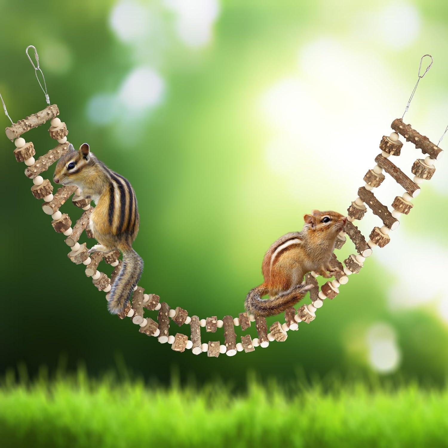 Shop Bird Parrot Ladder Bridge Toy | Natural Pepper Wood Swing ...