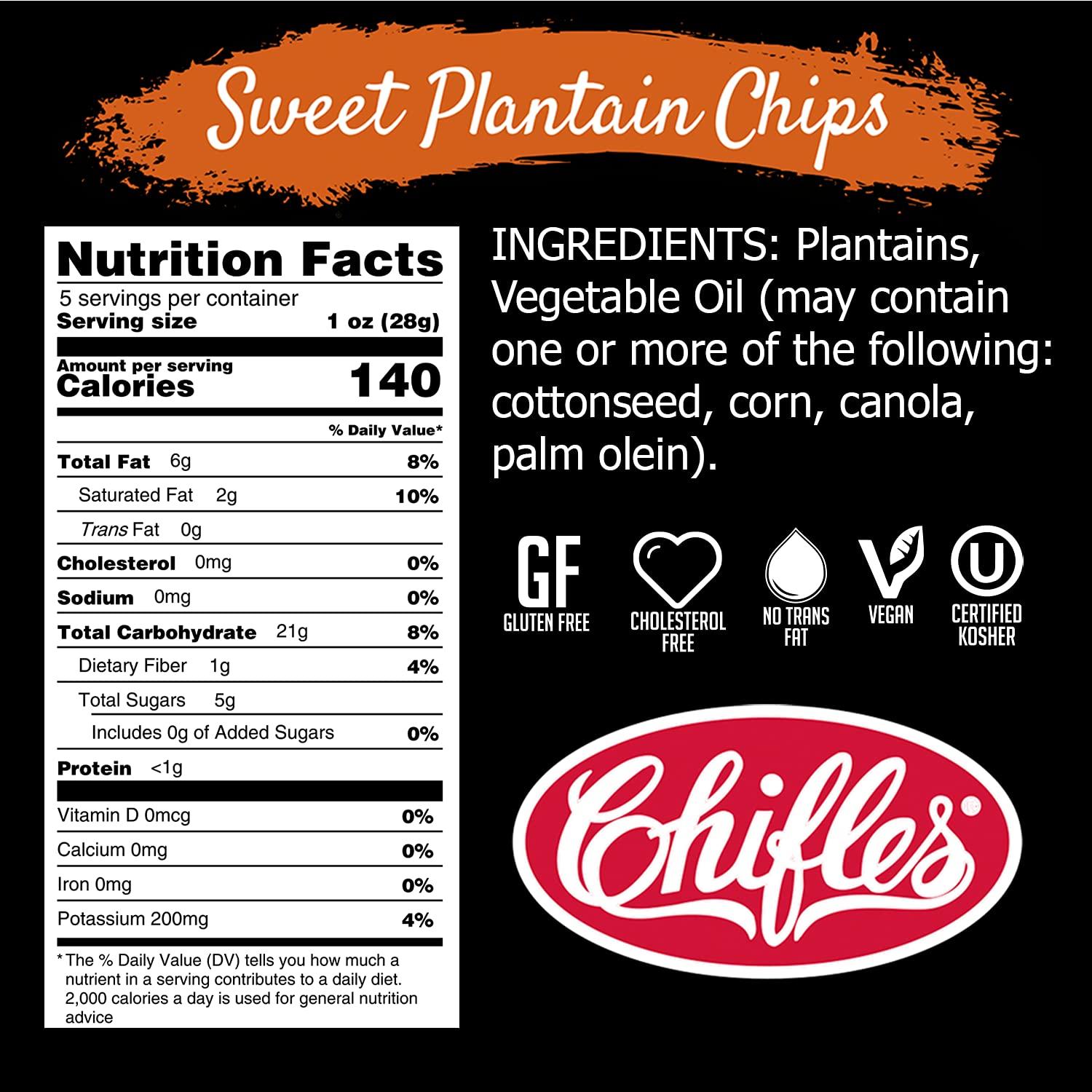 Chifles Sweet Plantain Chips (6-Pack) - No Added Sugar - Wholesome ...