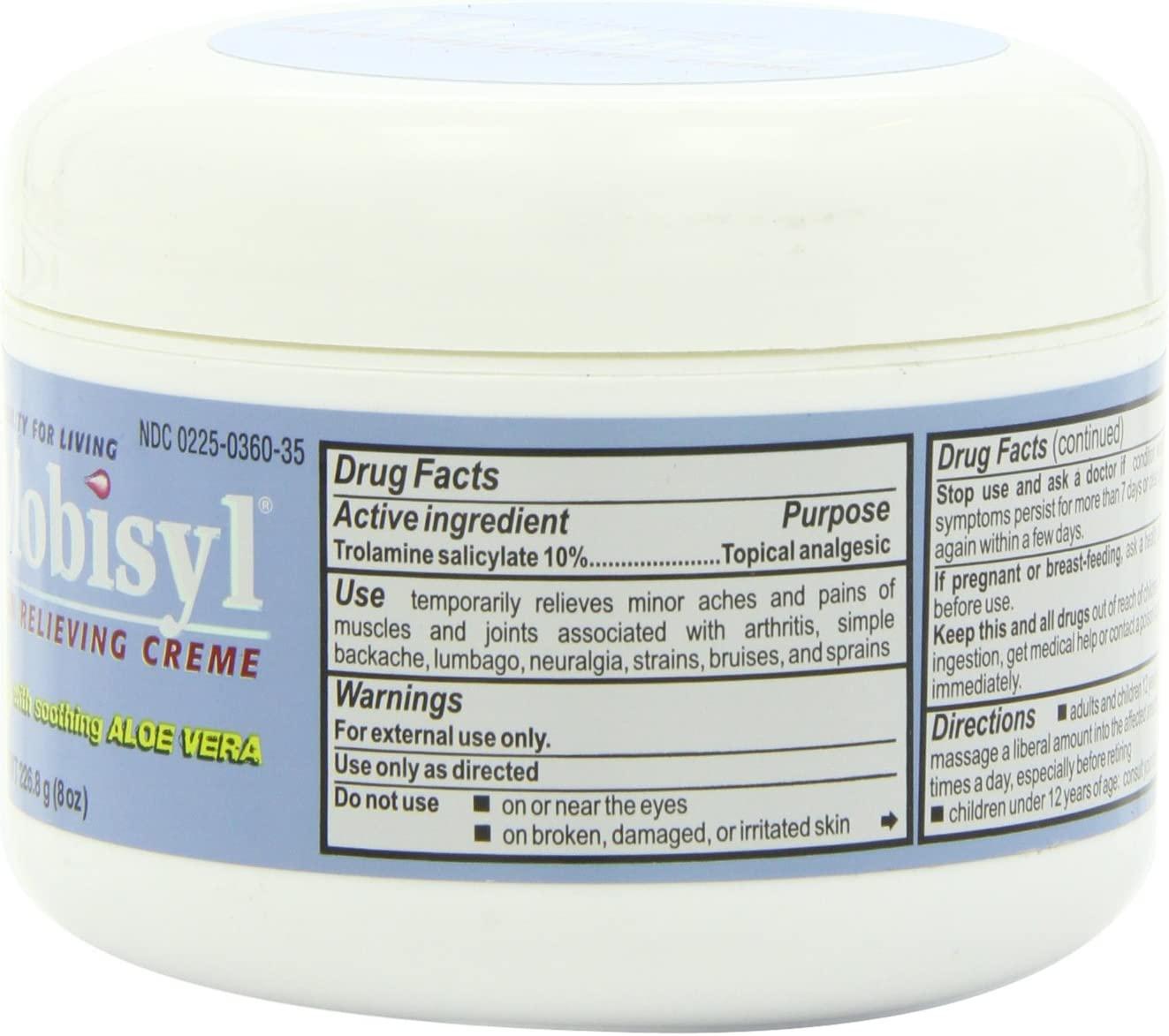 Mobisyl Pain Relieving Creme with Aloe Vera - 8 oz Jar