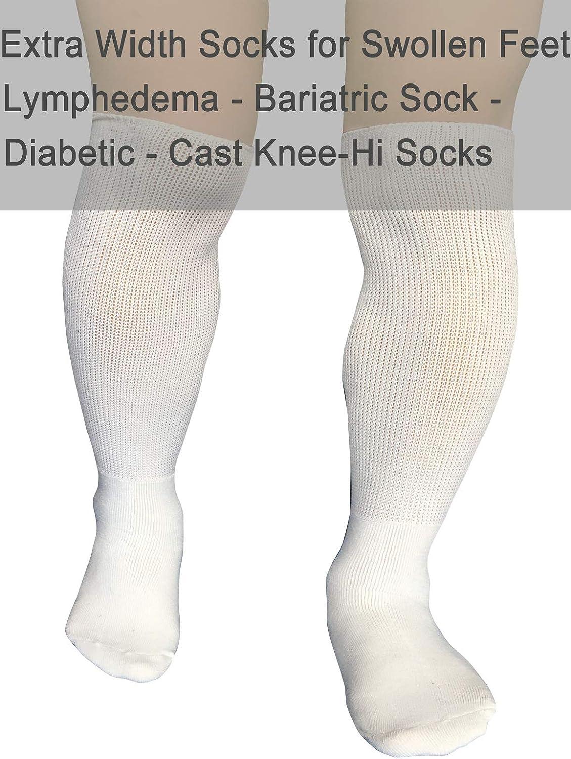MOLAX Extra Width Diabetic Socks for Lymphedema and Bariatric Swollen ...