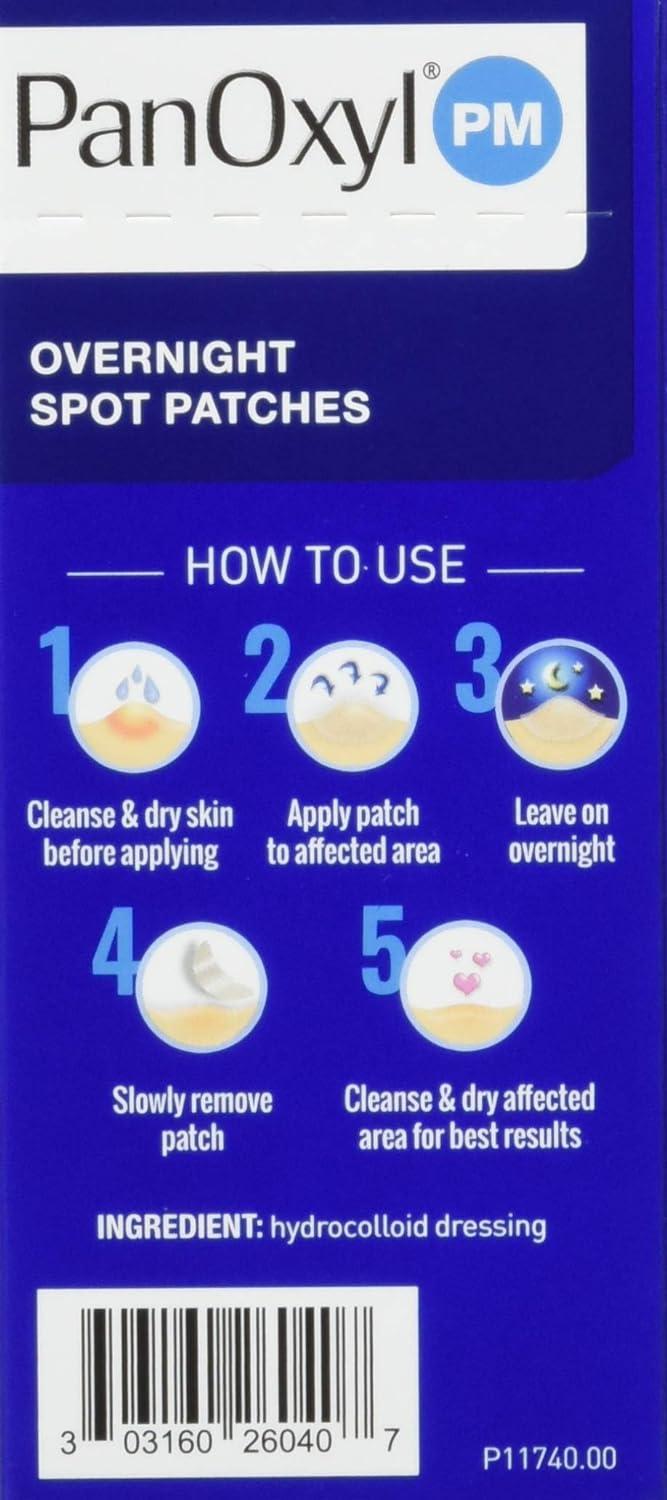 Panoxyl PM Overnight Spot Patches - 40 Count (Pack of 3) | Advanced ...