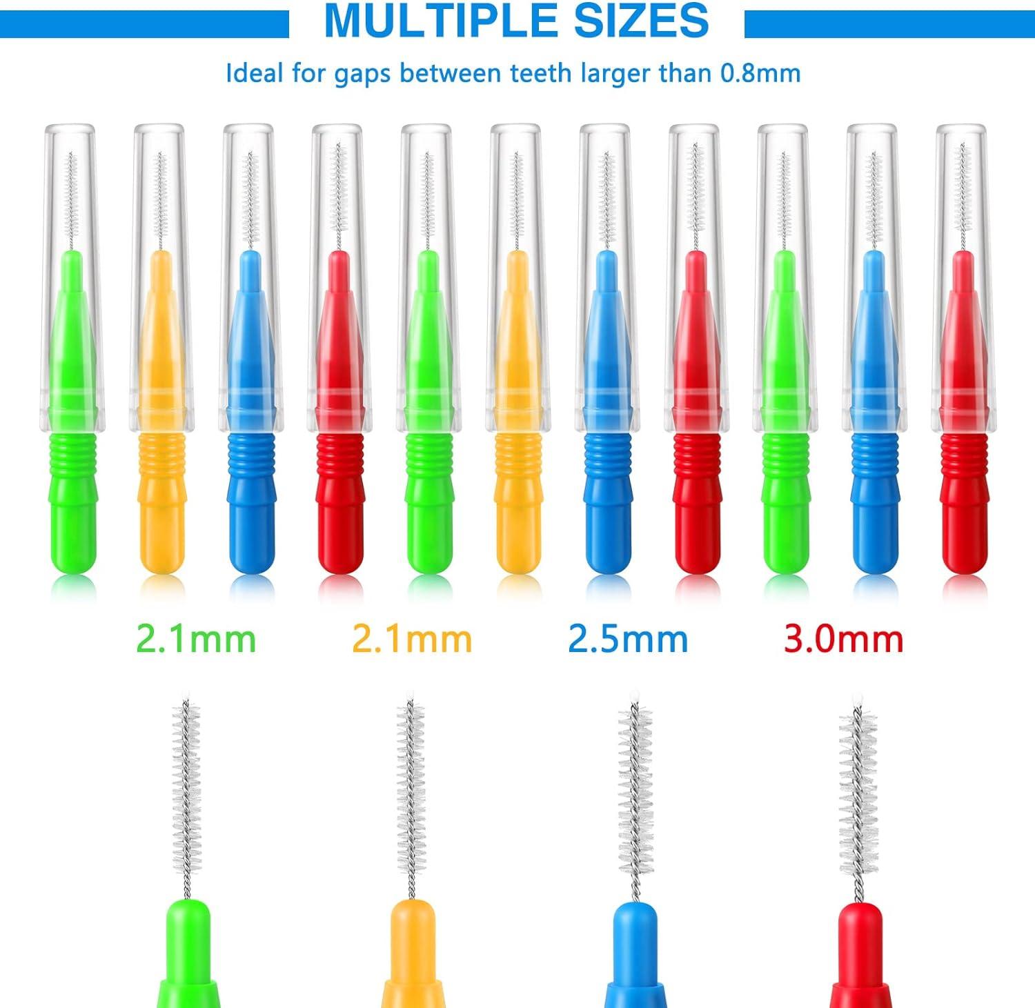 24-Piece Interdental Brushes for Braces - Mini Dental Floss with Lid ...