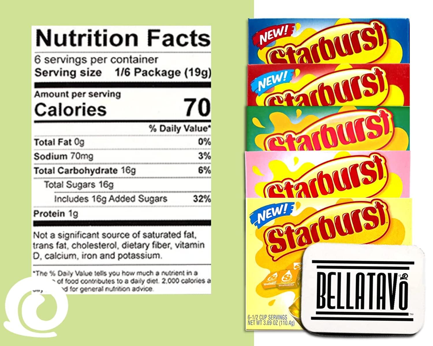 Starburst Gelatin Jello Shot Bundle with Refrigerator Magnet - 5 Flavor ...