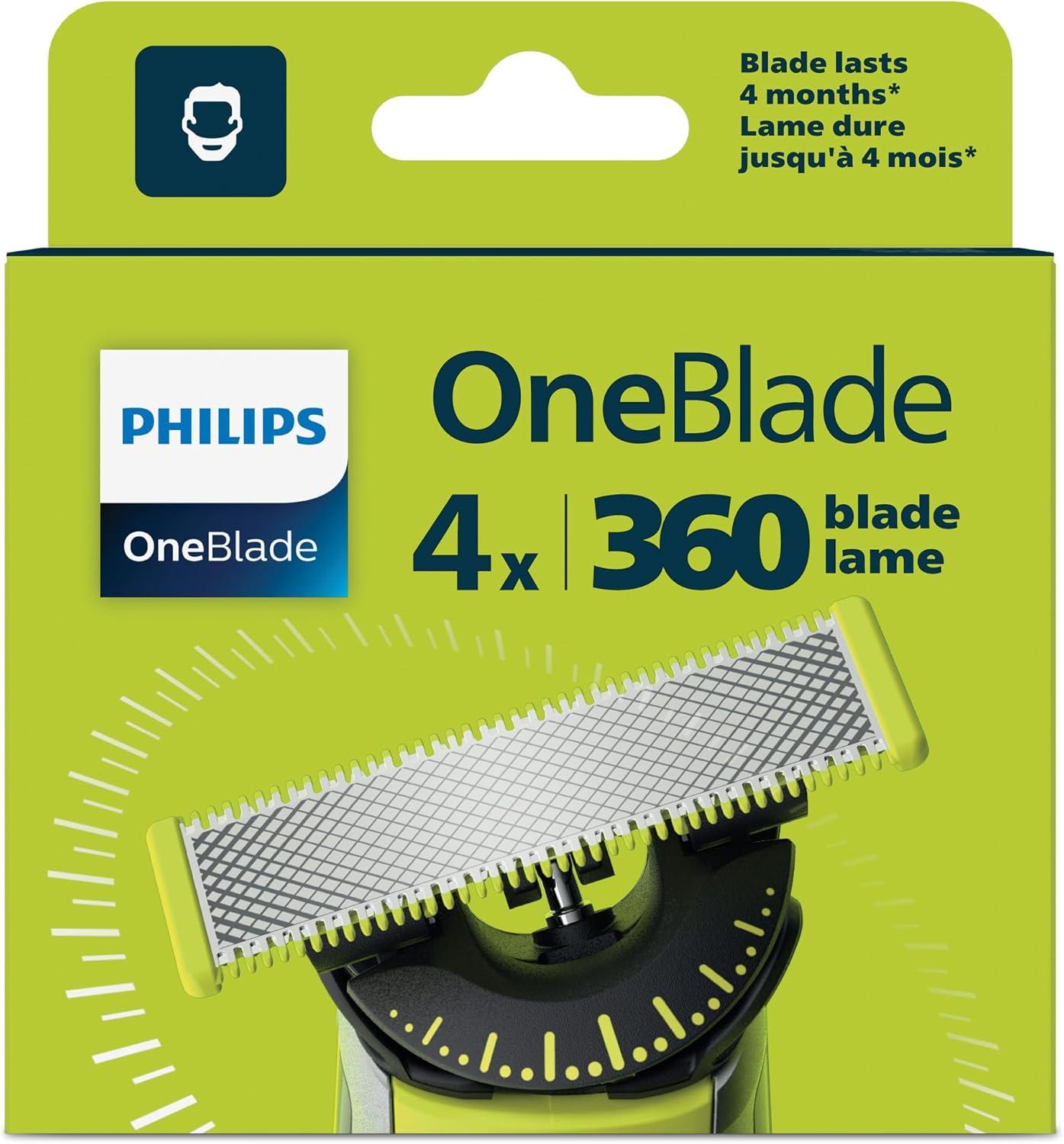 Philips OneBlade 360 flex blade 4 pack QP440/50 4 count (Pack of 1 ...