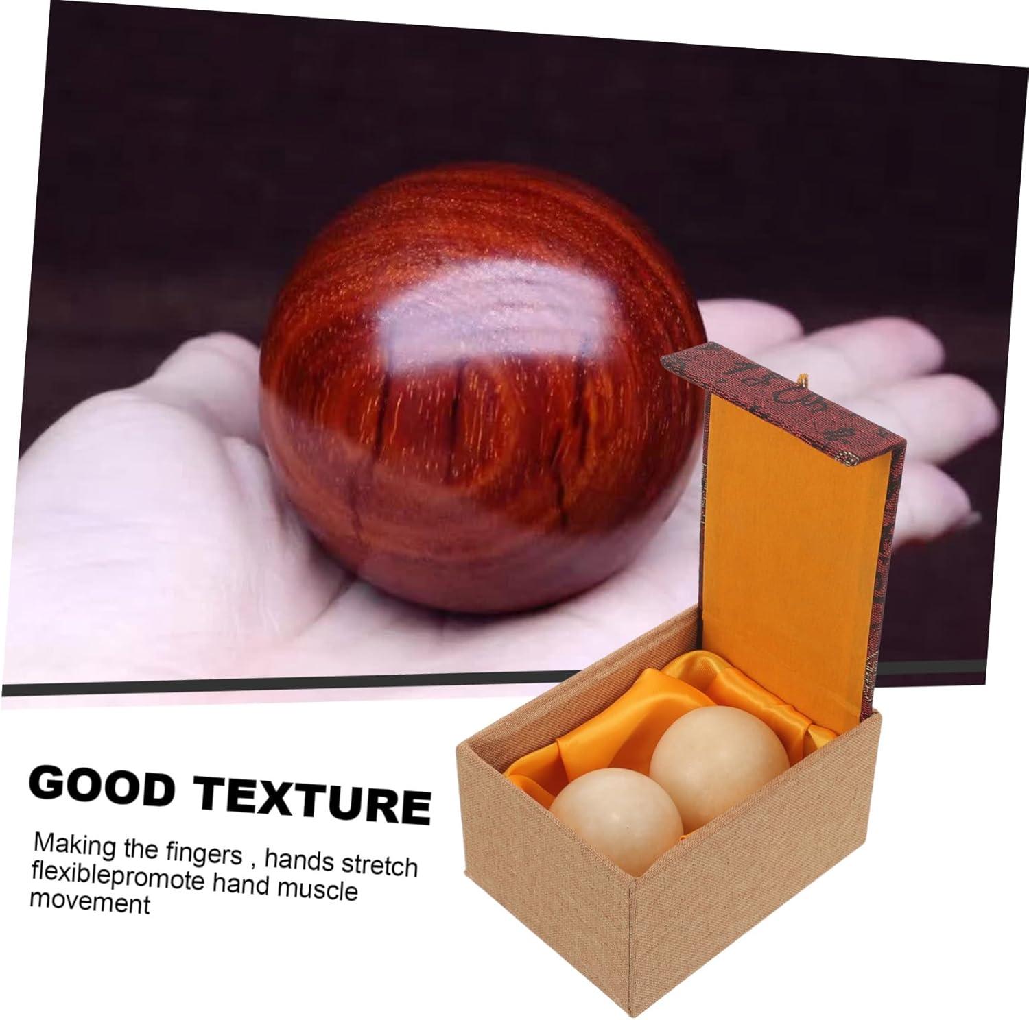 Buifulsic Jade Hand Exercise Balls Set - Small Baoding Massage Balls ...