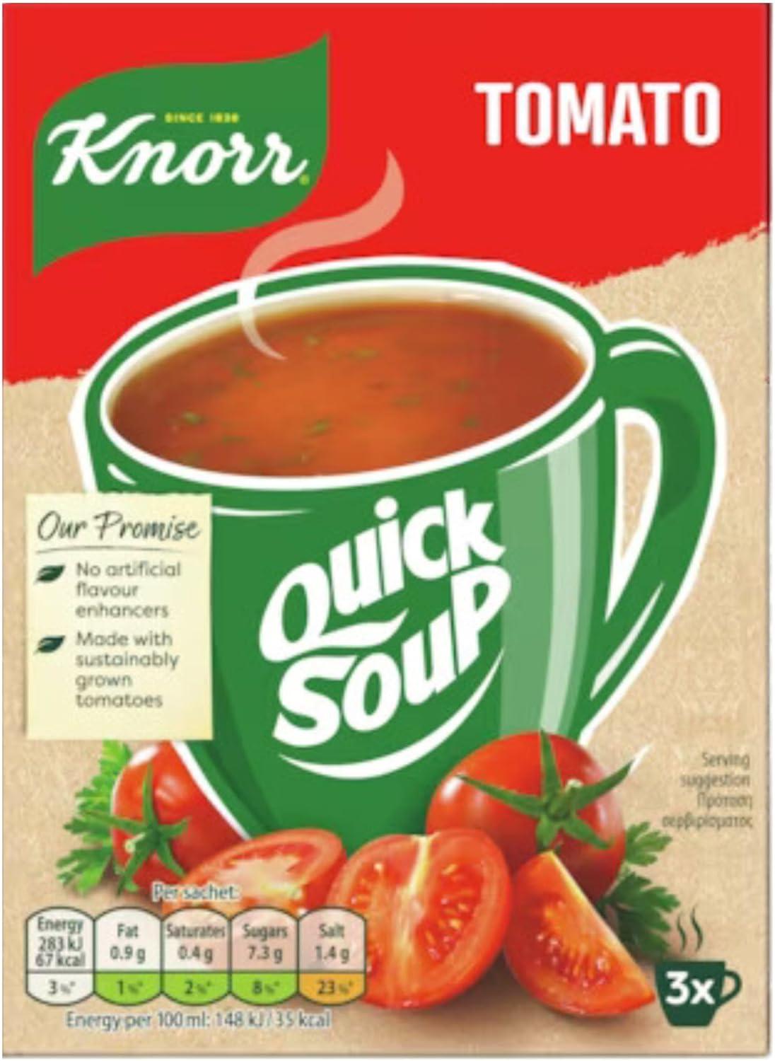 Instant Knorr Soup Bundle with 4 Knorr Quick Soup Flavours (4 Pack / 12 ...