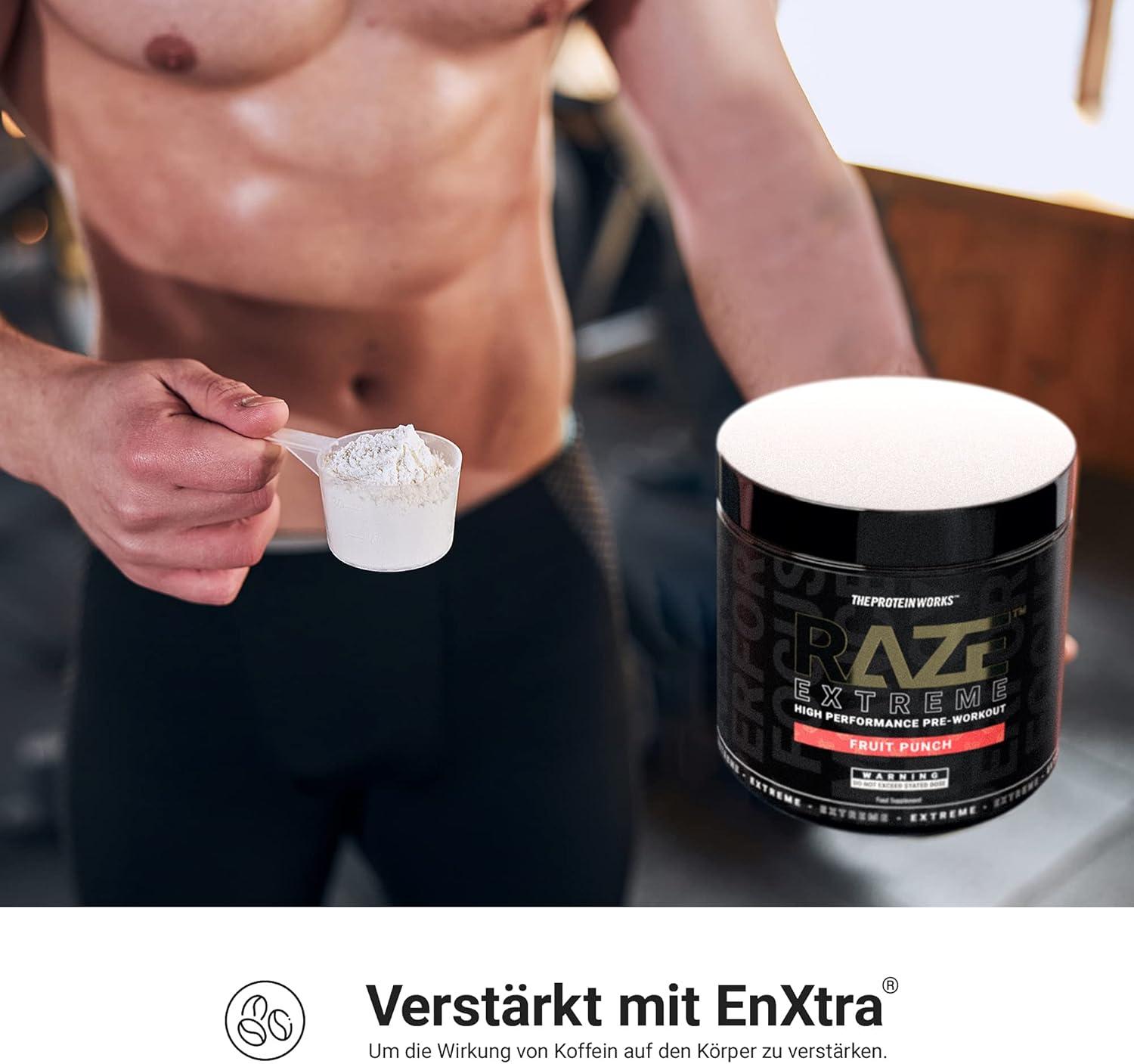 Protein Works Raze Extreme Pre-Workout Powder - Fruit Punch | Creatine ...