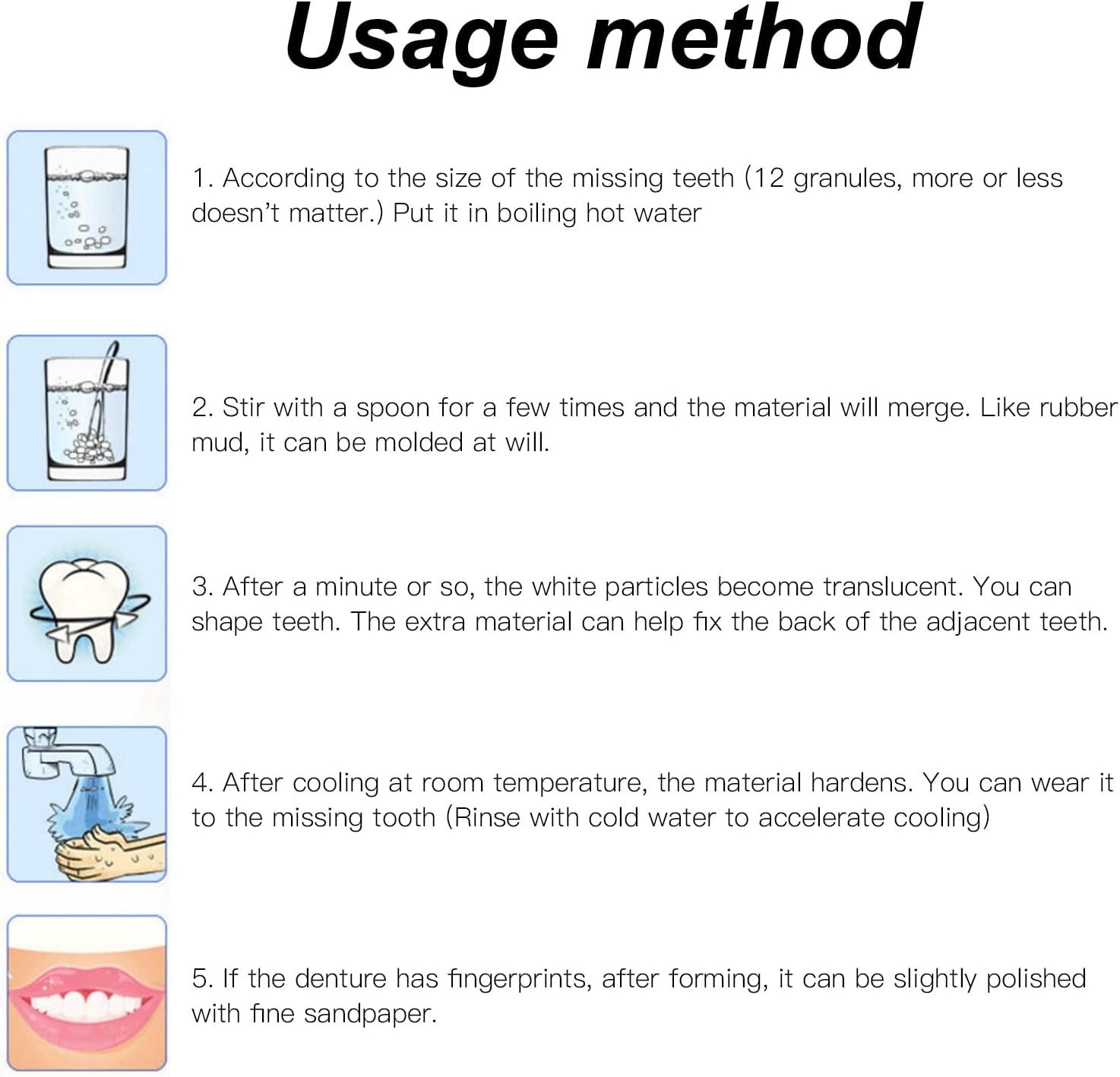 Temporary Tooth Repair Set - Quick & Easy Dental Fillings for Missing ...