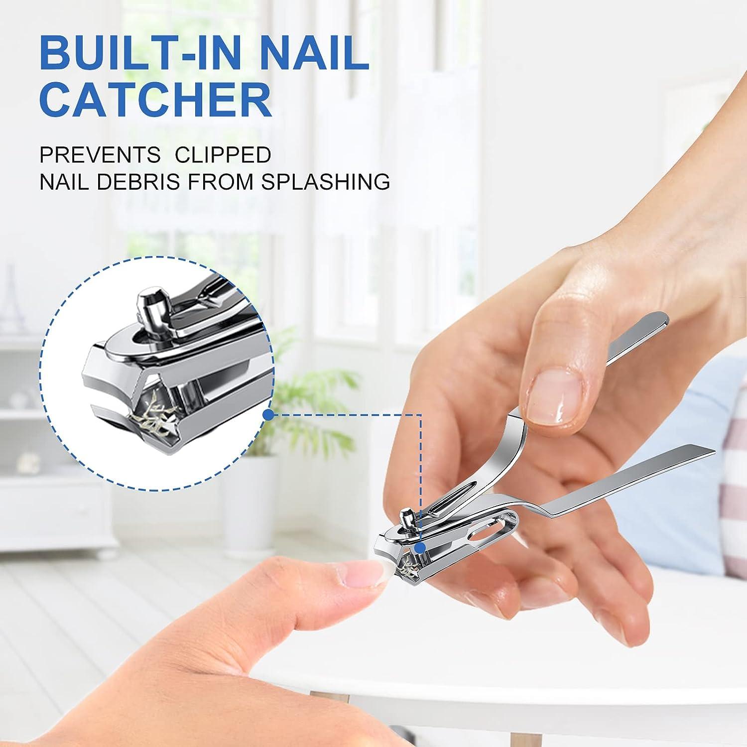 360 Degree Rotary Nail Clippers - Stainless Steel Fingernail Toenail ...