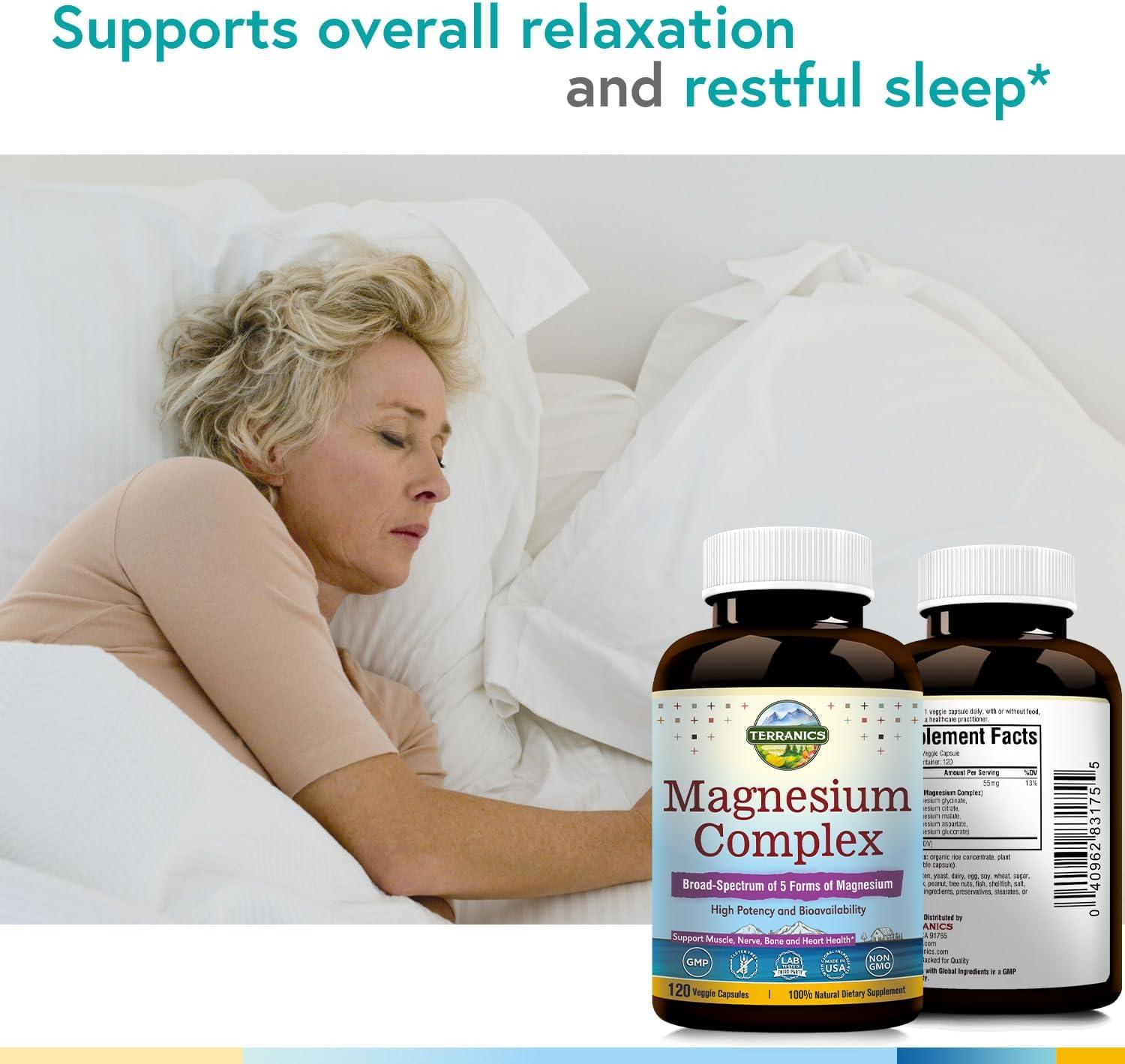 Terranics Magnesium Complex 240 Capsules - Max Absorption for Heart ...