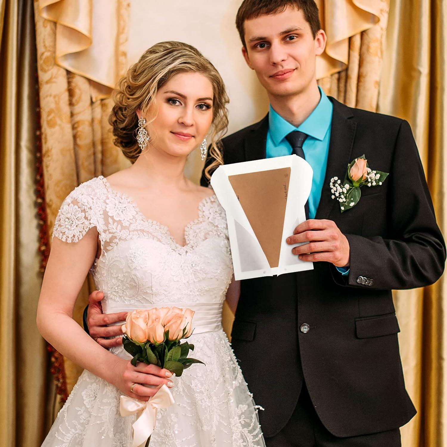 300 Pack Translucent Vellum 5 x 7 Inch Jacket Wedding Invitation Covers ...