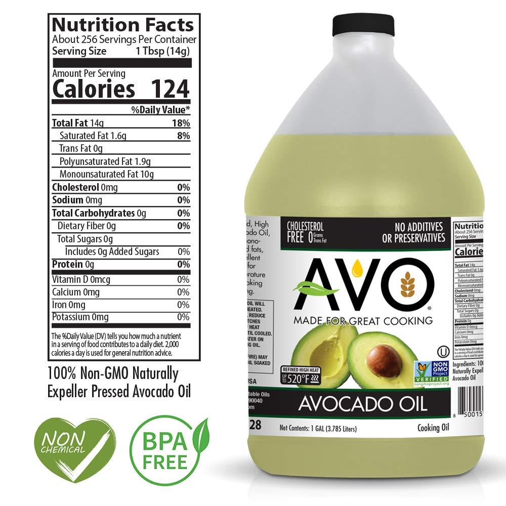 AVO 100% Avocado Oil - Non-GMO Frying, Baking, Sauteing, Salad Dressing ...