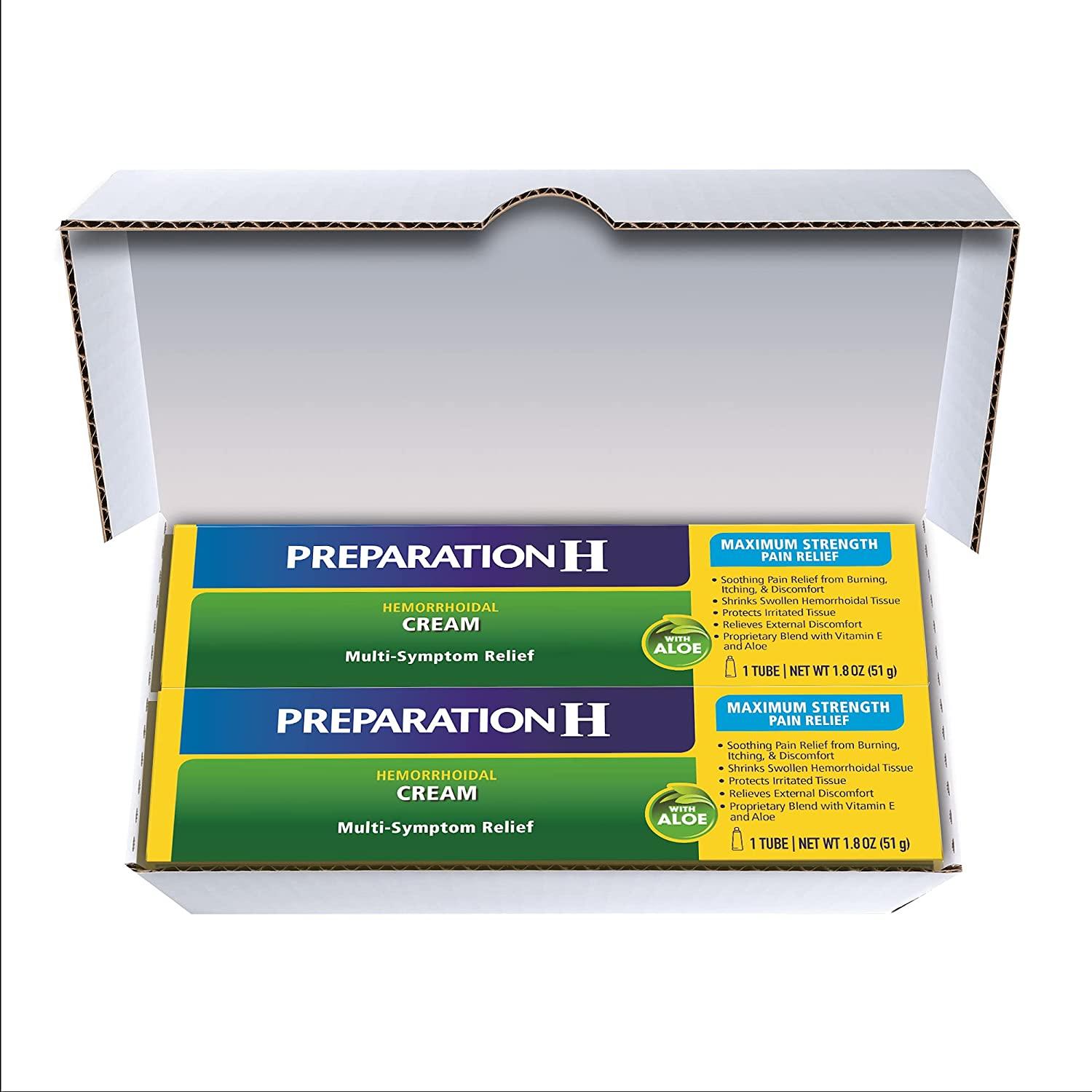 Preparation H Hemorrhoid Symptom Treatment Cream - Maximum Strength ...