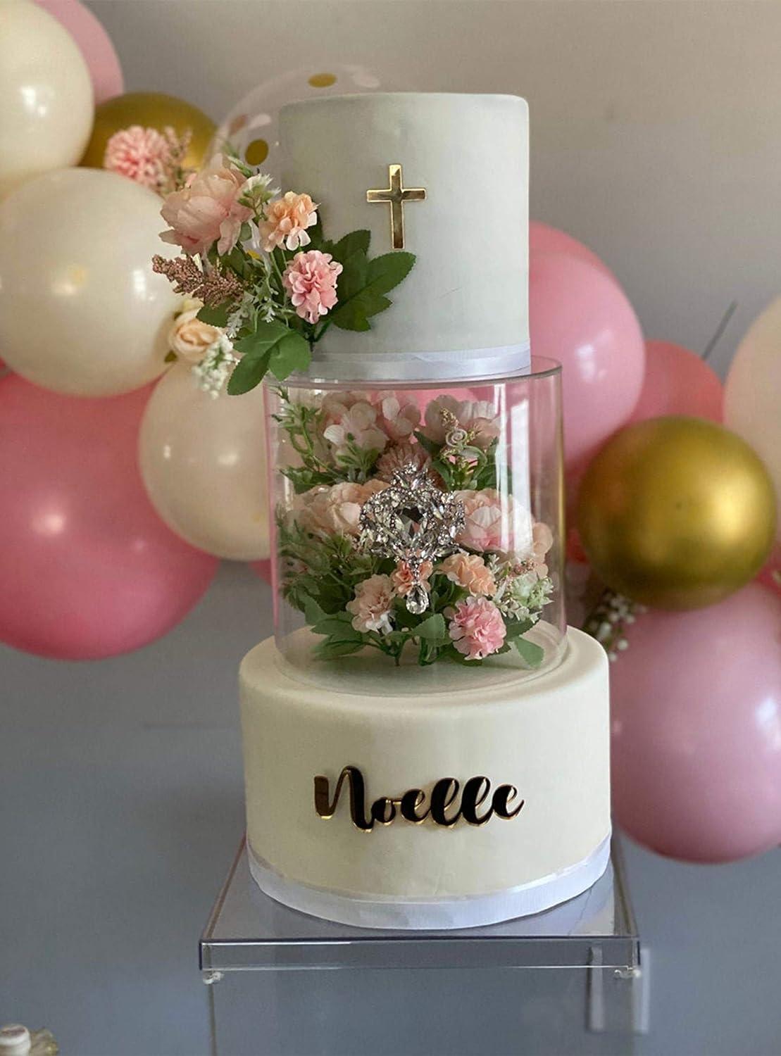 Cross Cake Decoration Acrylic Cross Cake Charm Topper Cake Decoration ...