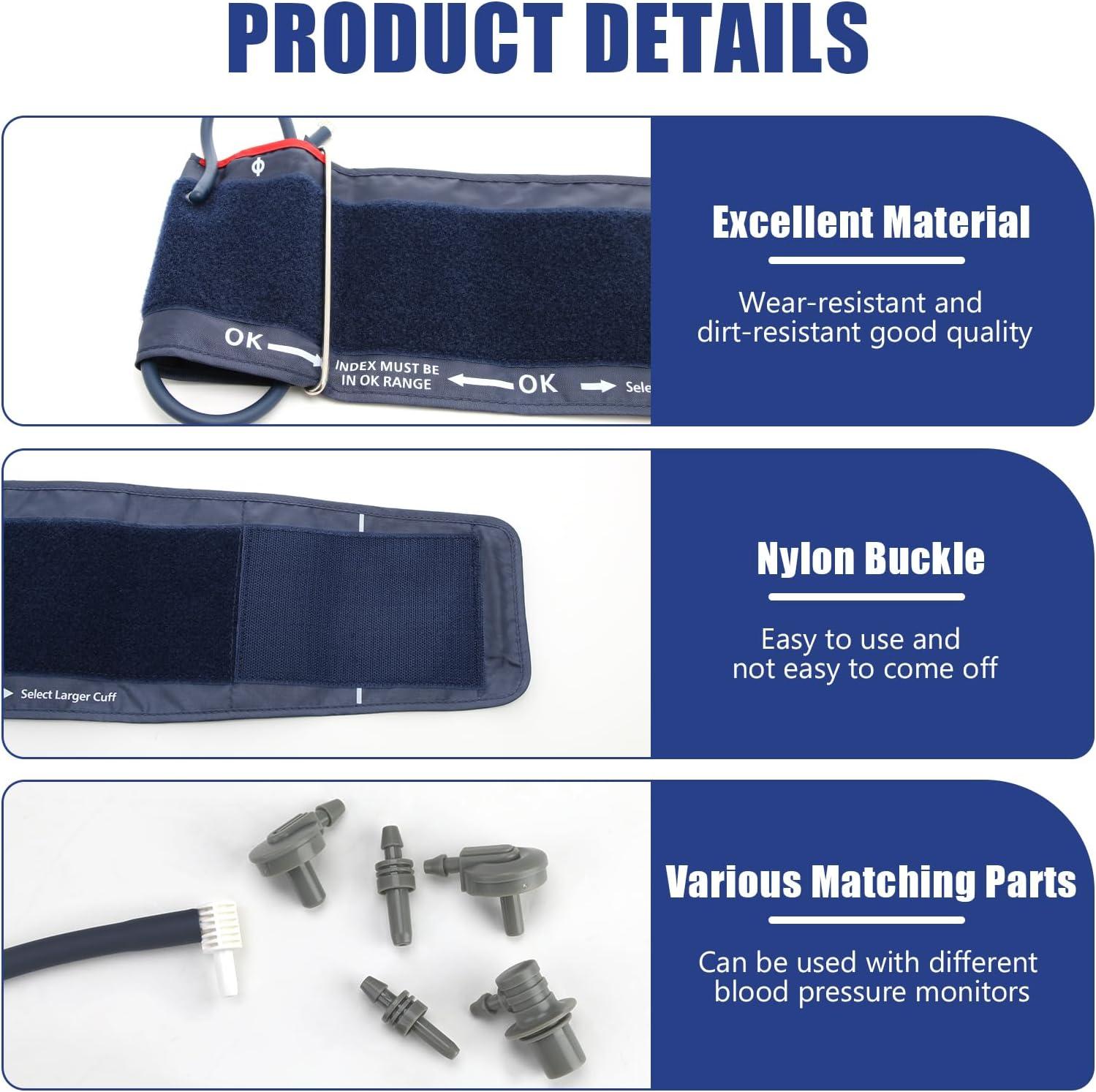 Extra Large Blood Pressure Cuff for Big Arms (22-52CM) - 6 Connectors ...