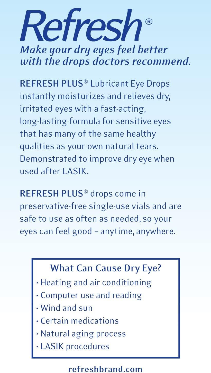 Refresh Plus Lubricant Eye Drops Preservative-Free 0.01 fl oz Single ...
