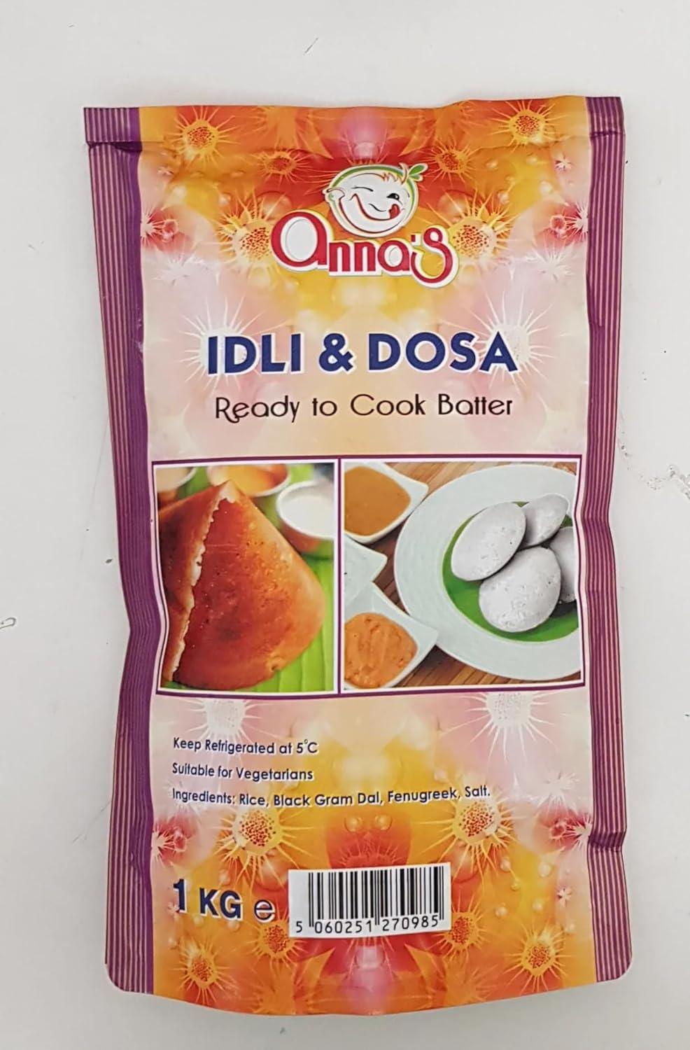 Anna's Dosa & Idli Batter 1KG |Wet Mix | Instant Rice Dosa Breakfast ...