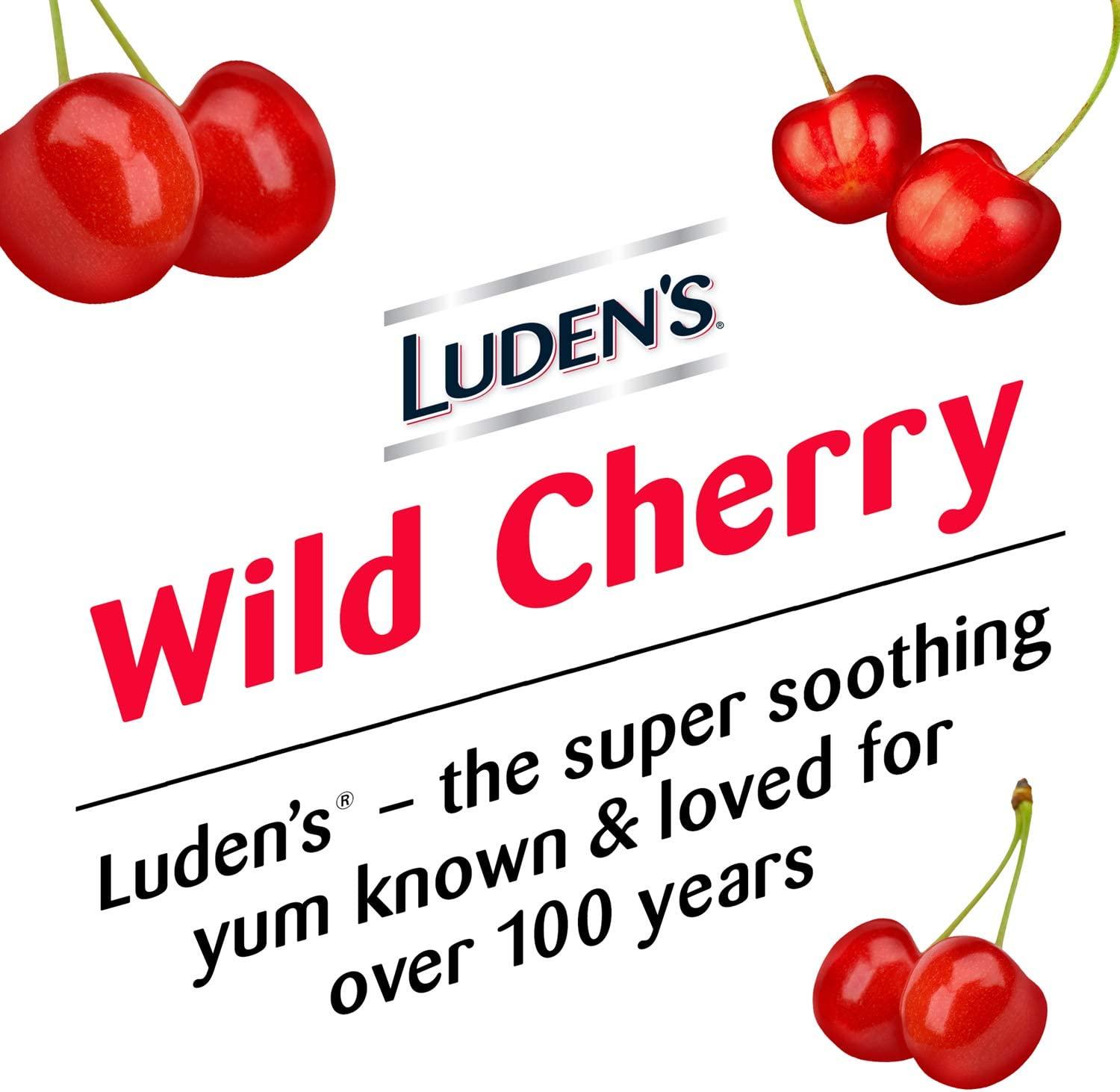 Luden's Wild Cherry Throat Drops - 30 Deliciously Soothing Drops in 1 Bag