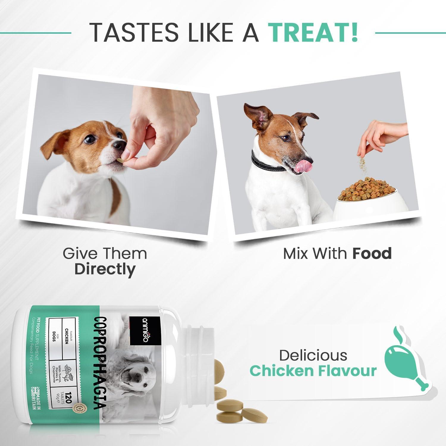 Dog Stool Repellent Tablets - 120 Chicken-Flavour, Probiotic ...